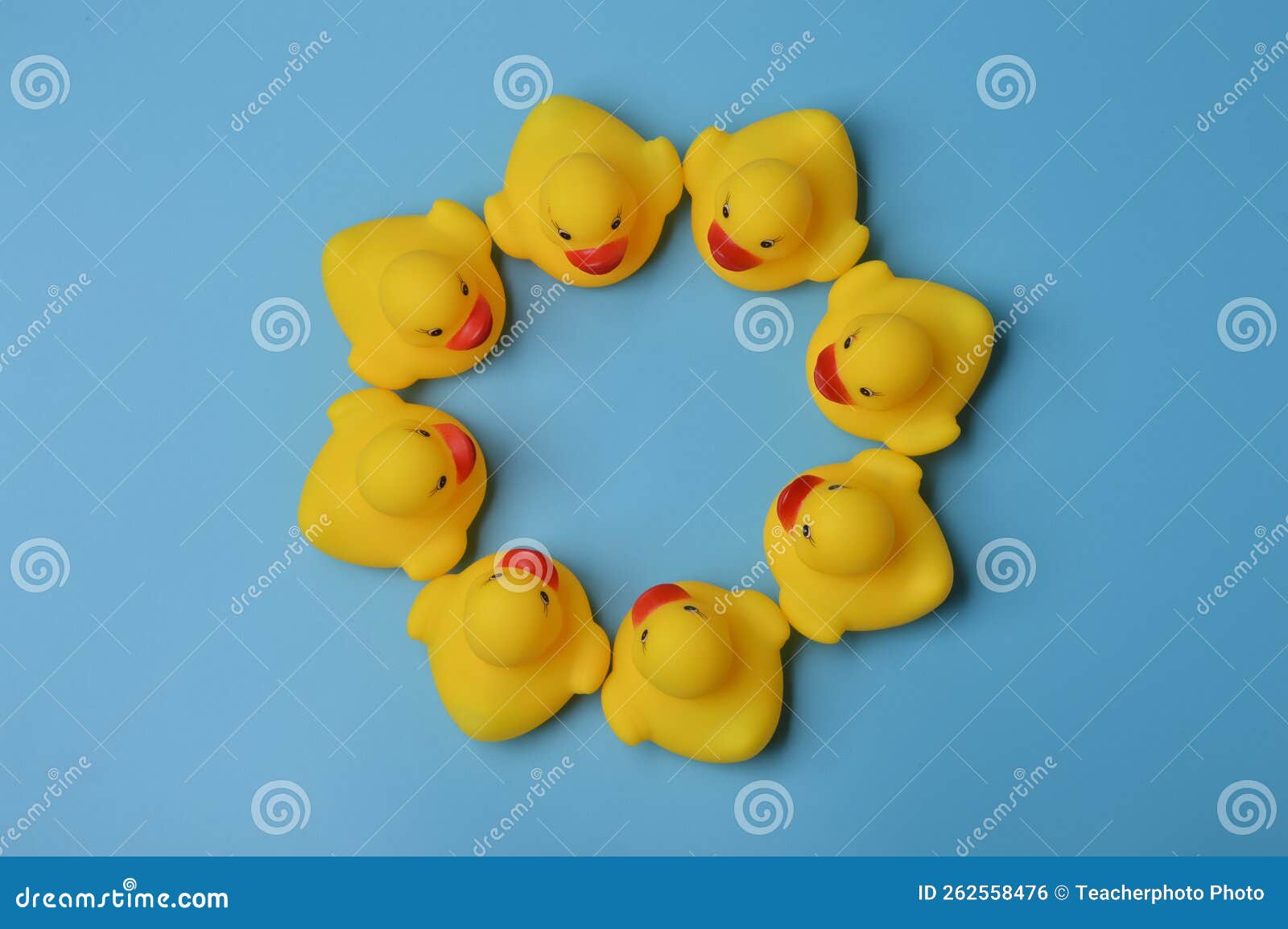 Toy Ducks with Circle Shape. Business Circle, Friendly Friends, Unity ...
