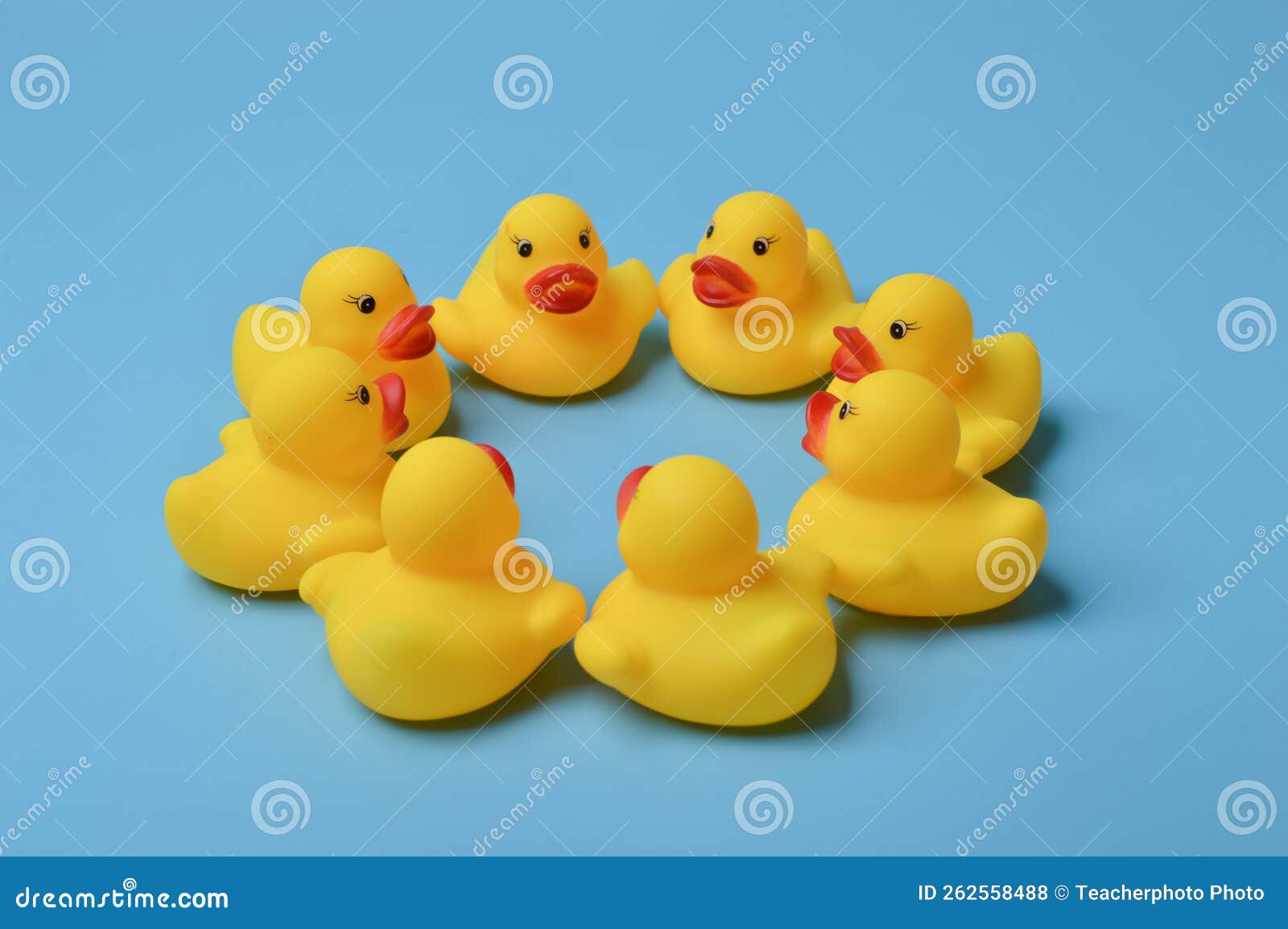 Toy Ducks with Circle Shape.Business Circle, Friendly Friends, Unity ...
