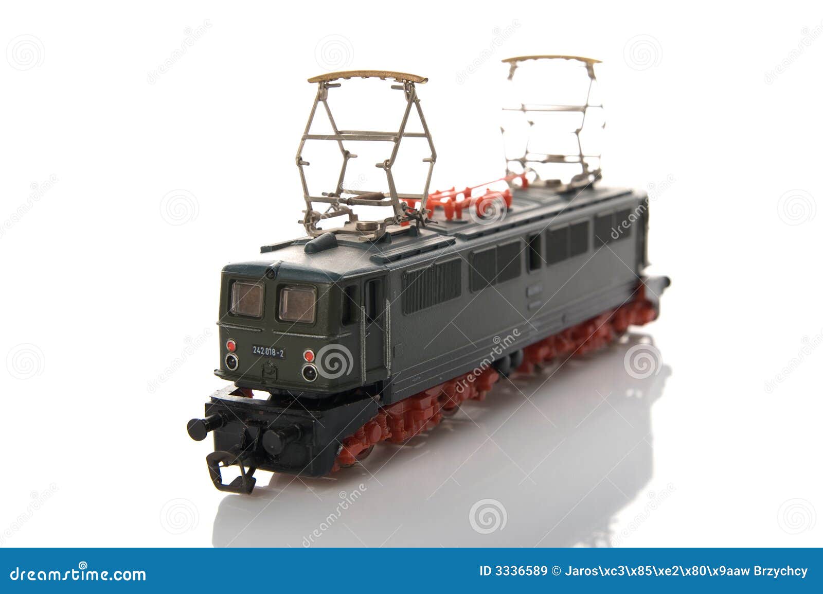 Toy electric locomotive stock image. Image of train, white - 3336589