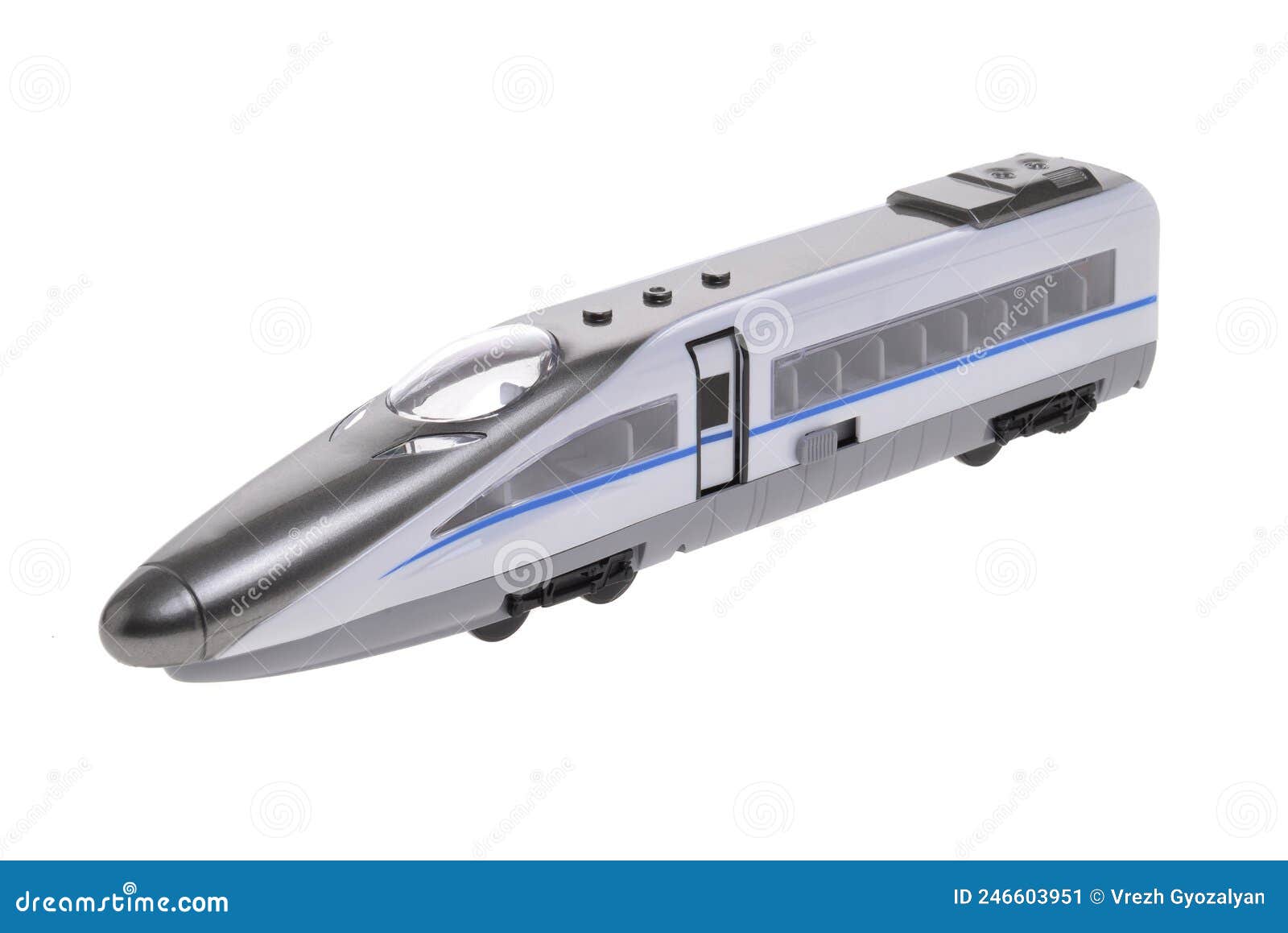 Set Of Red Electric Model Railway Locomotive And Layout With A Station ...