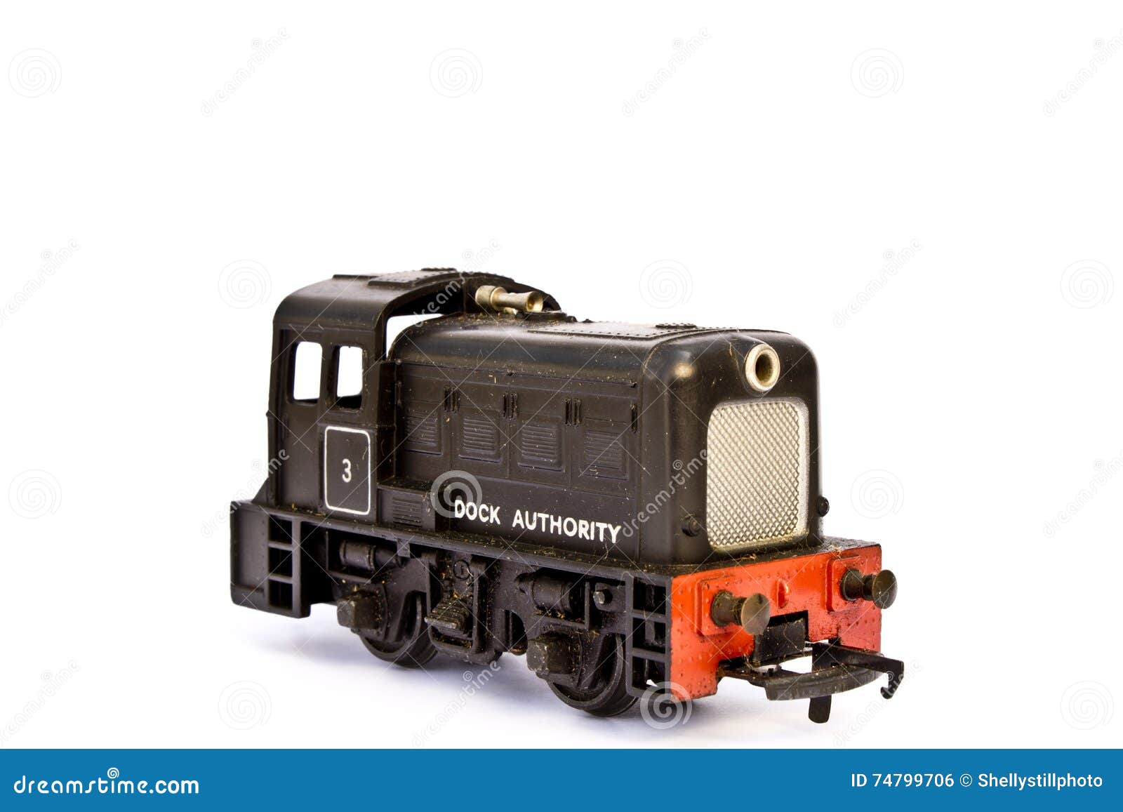 Toy Electric Model Train on White Background Stock Photo - Image of ...
