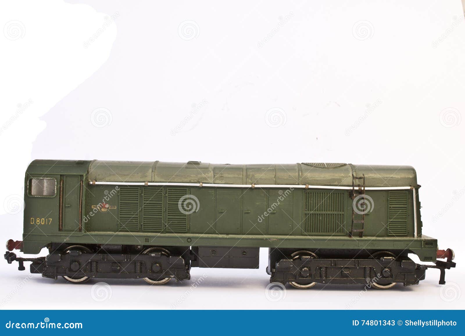 Toy Electric Model Train on White Background Stock Image - Image of ...
