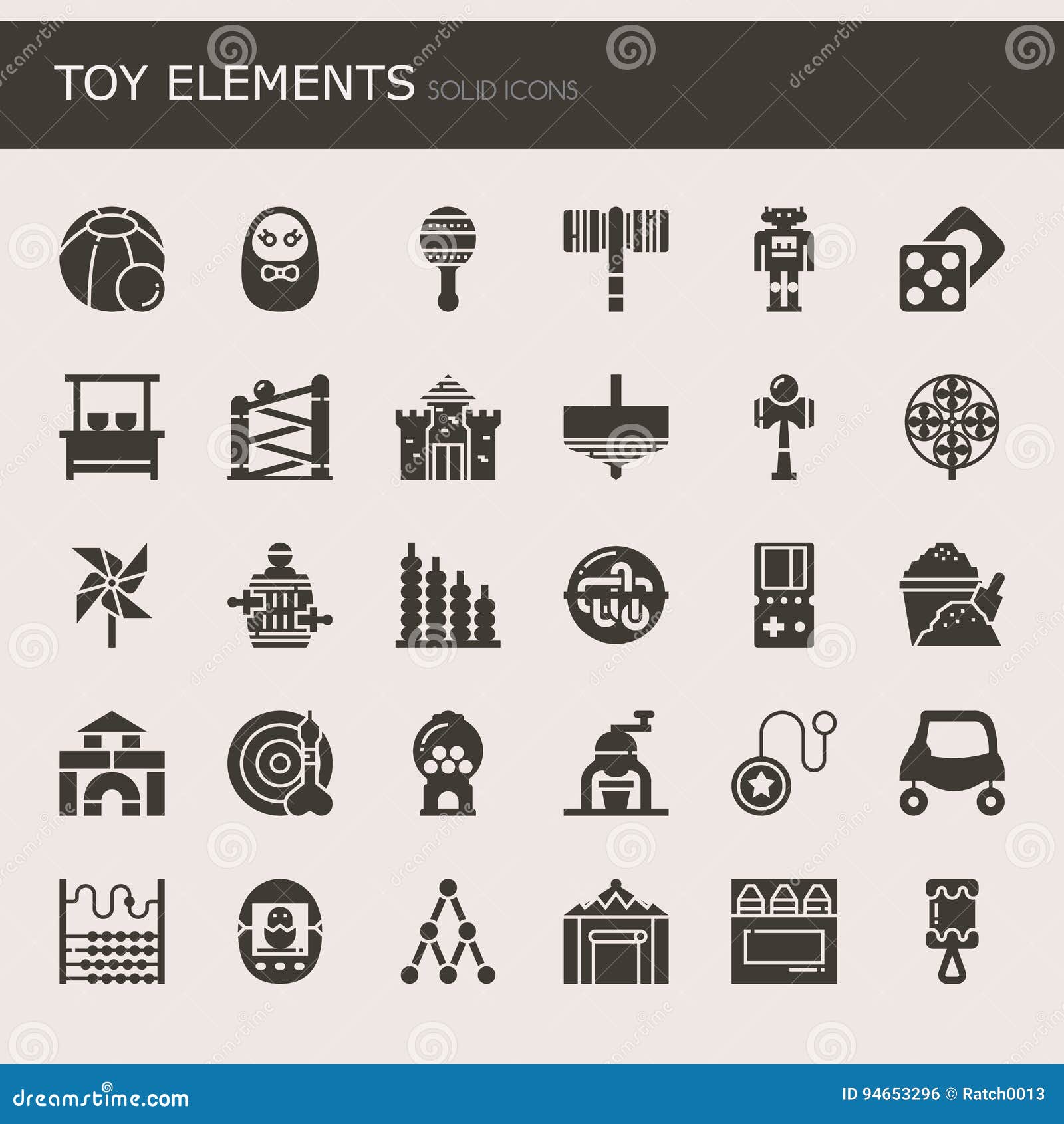 Toy Elements stock illustration. Illustration of children - 94653296