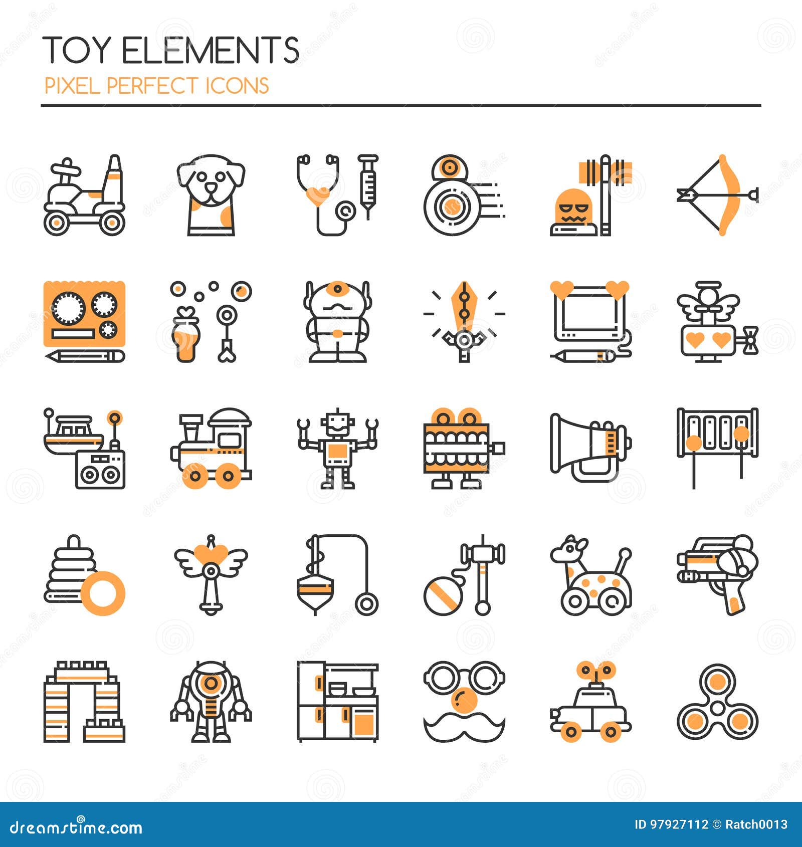 Toy Elements stock illustration. Illustration of archer - 97927112