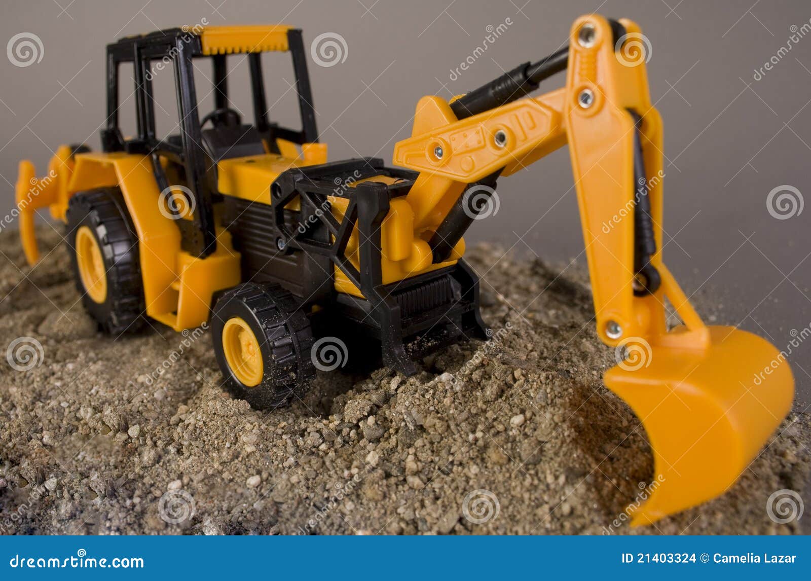 TOY excavator stock photo. Image of black, object, construction - 21403324