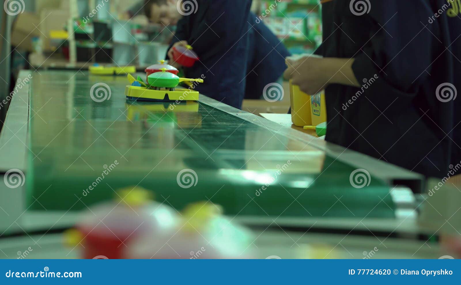 Toy Factory Workers Pack Products and Pack it in Editorial Image ...