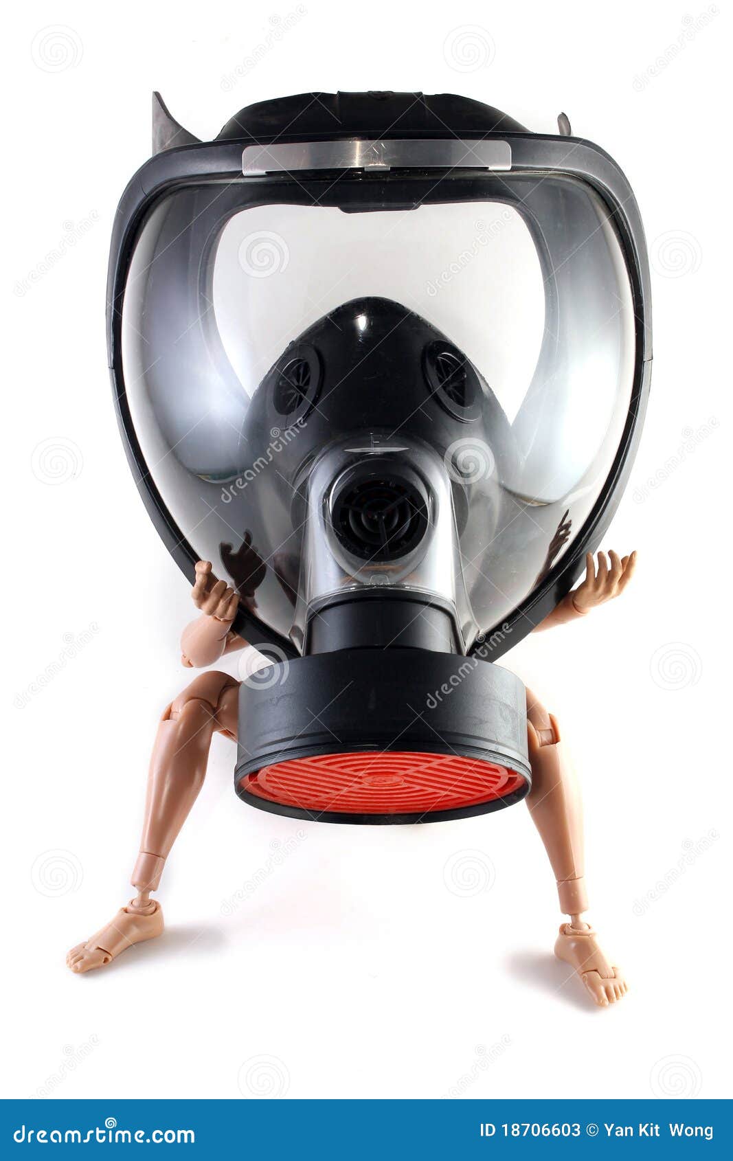 A toy figure in a gas mask stock image. Image of figure - 18706603