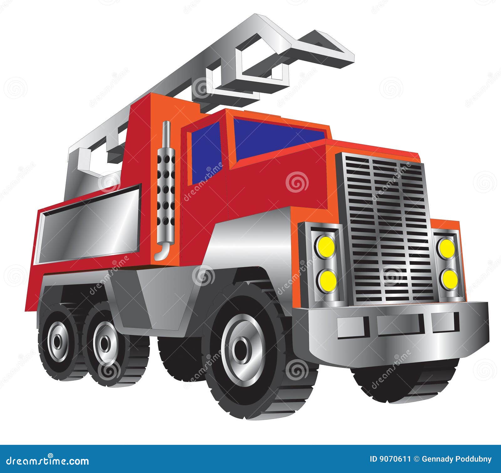 Toy fire track_2 stock illustration. Illustration of emergency - 9070611