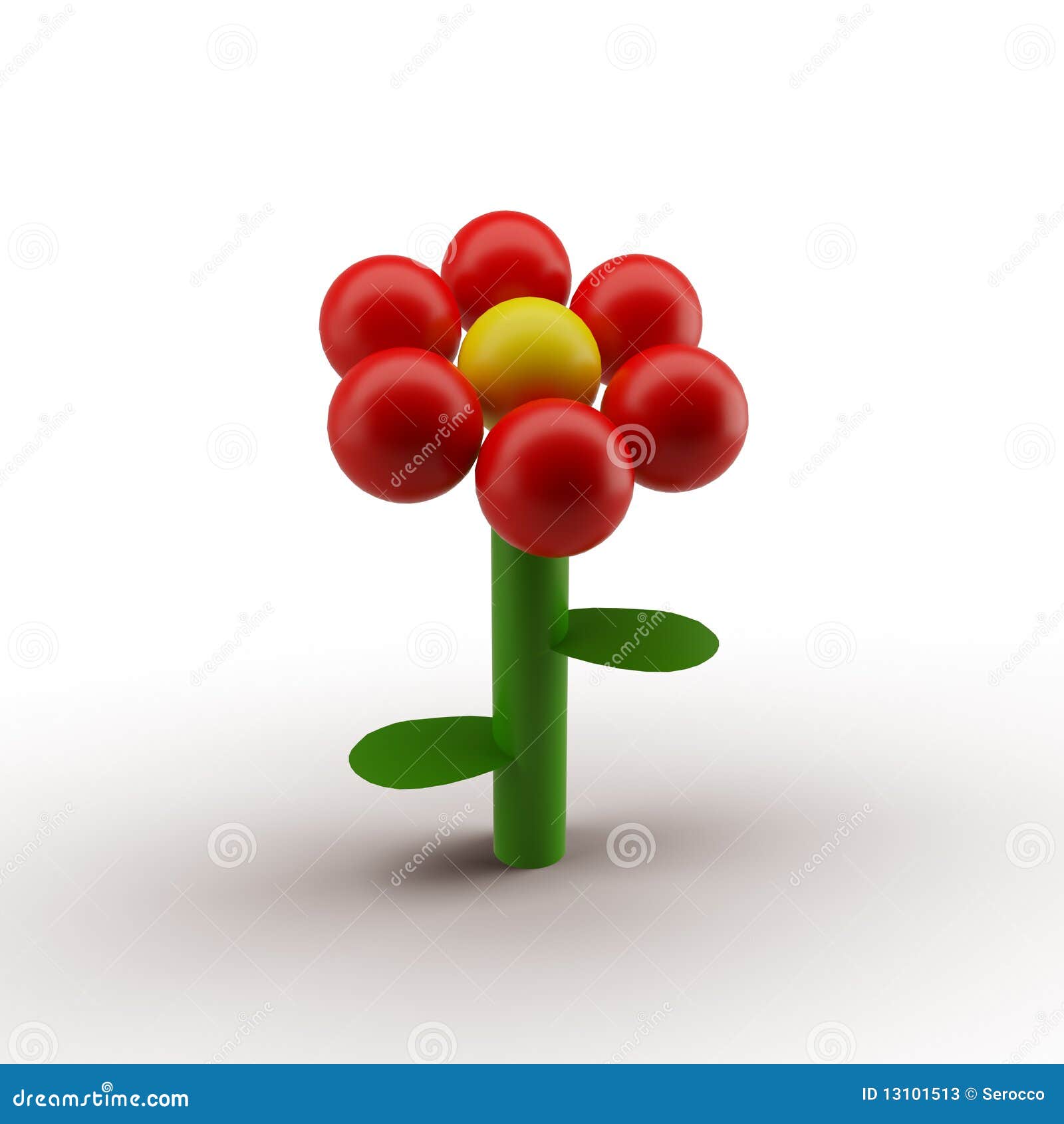 Toy flower stock illustration. Illustration of shape - 13101513