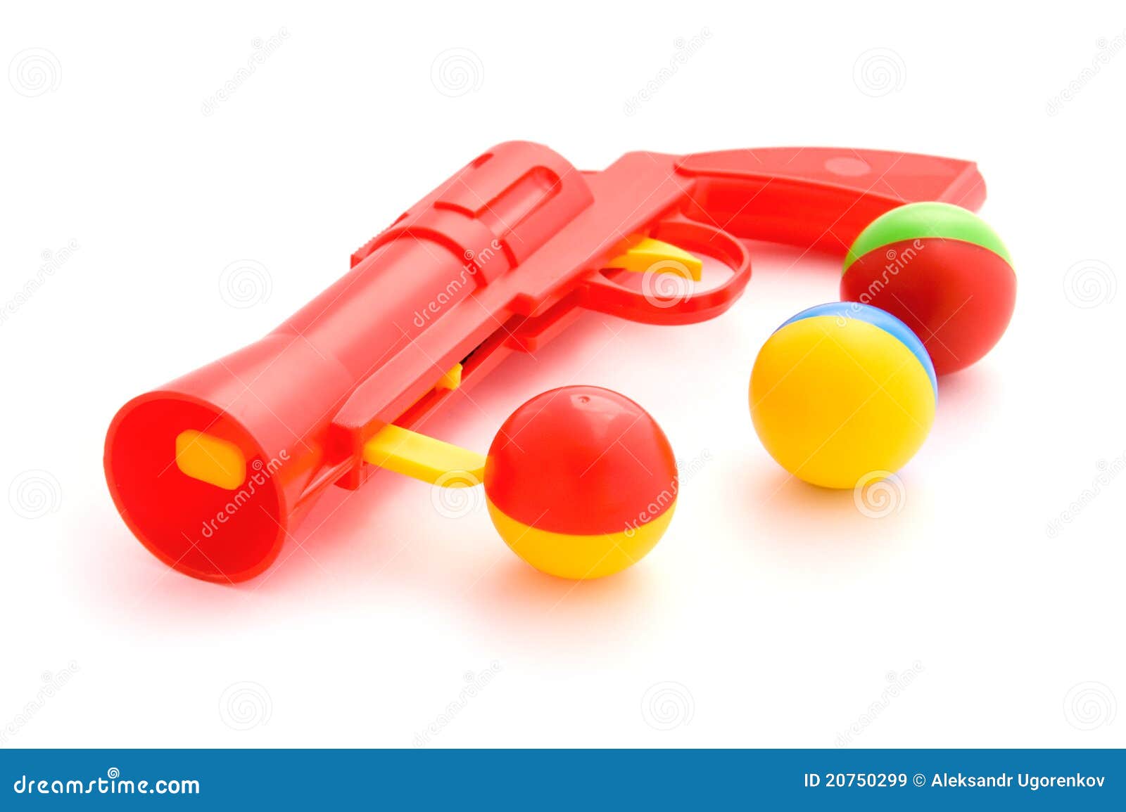 Toy Gun on White Background Stock Image - Image of ammunition, game ...