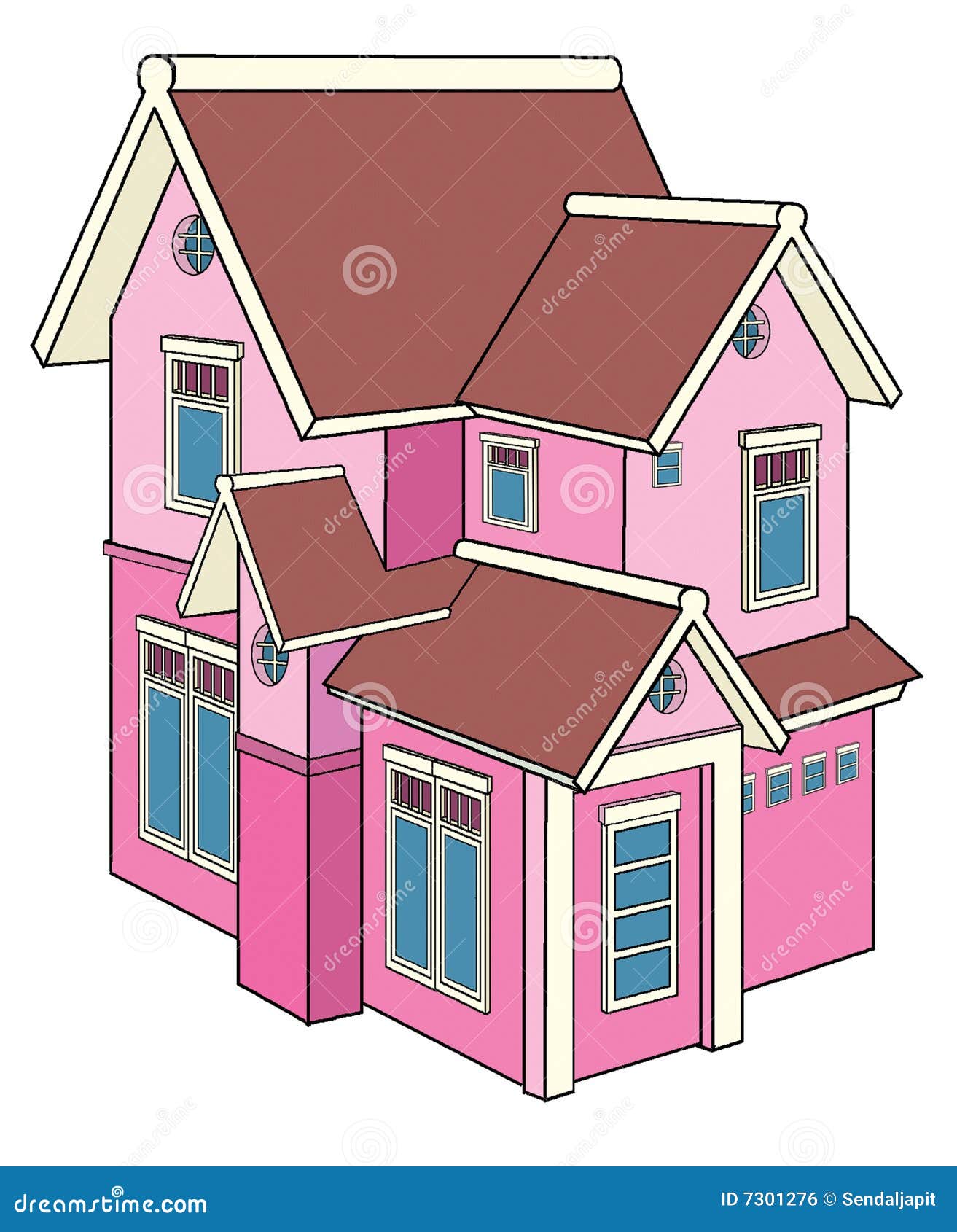 Toy house stock illustration. Illustration of property - 7301276