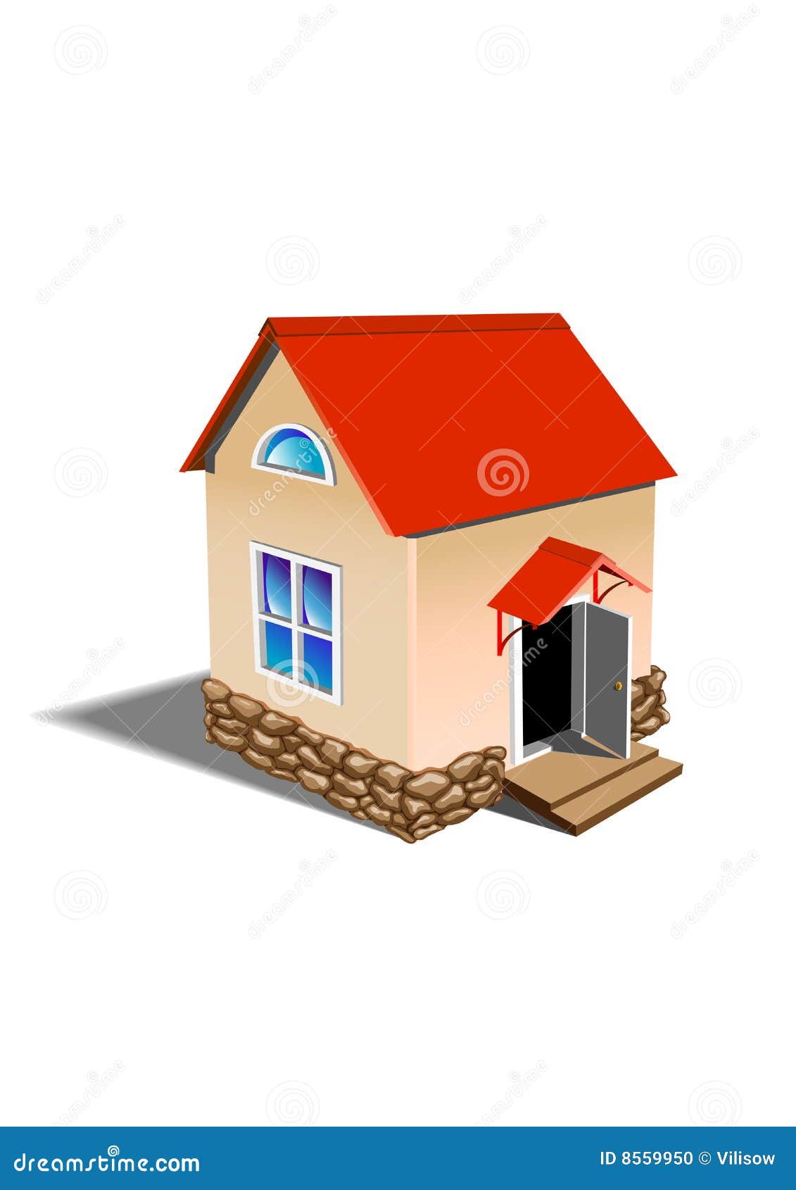 Toy house stock vector. Illustration of building, game - 8559950