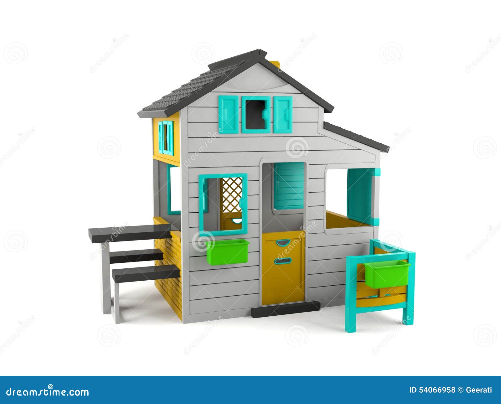 Toy house isolated stock illustration. Illustration of enjoy - 54066958