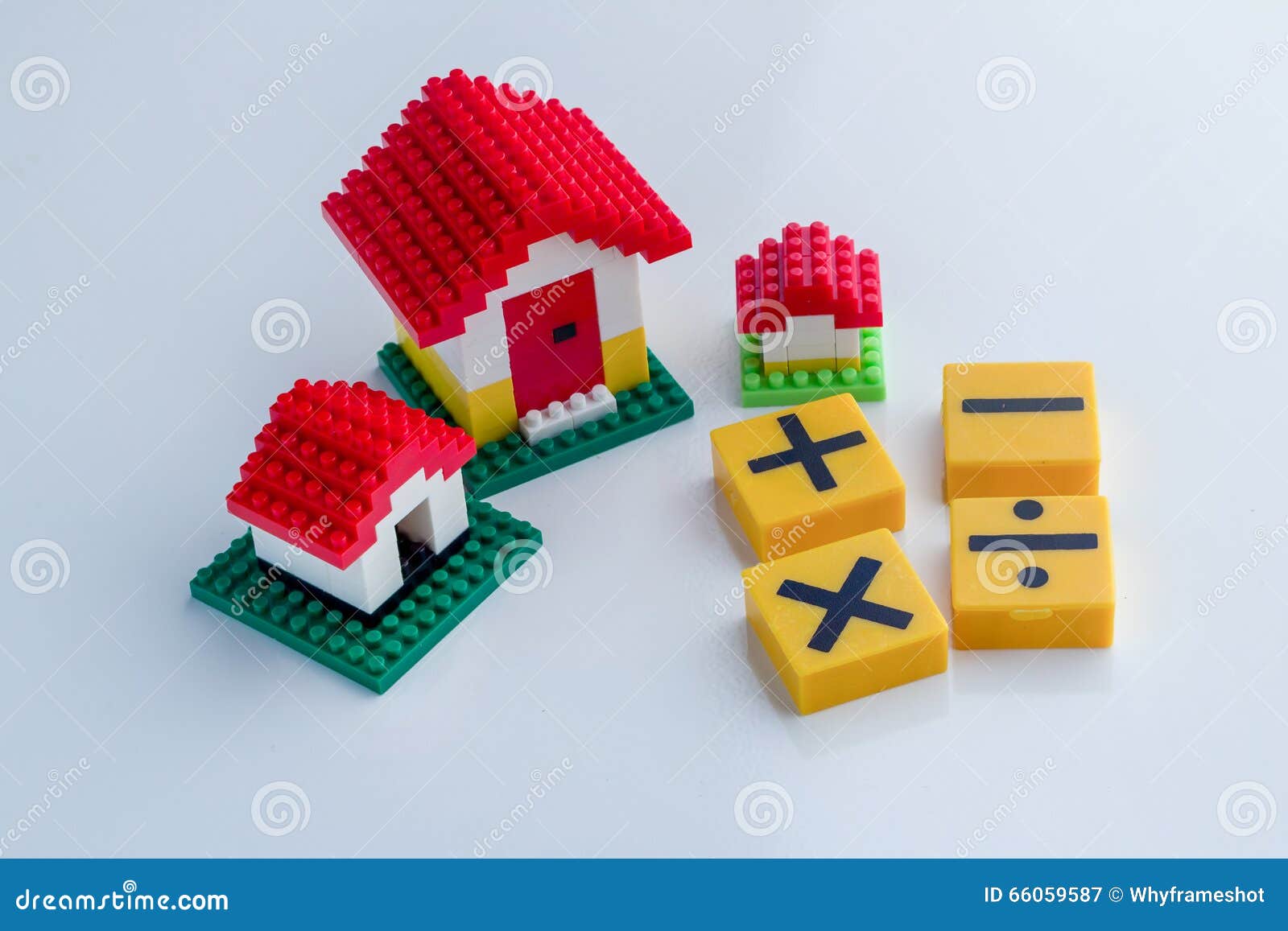 Toy house with math symbol stock image. Image of miniature - 66059587