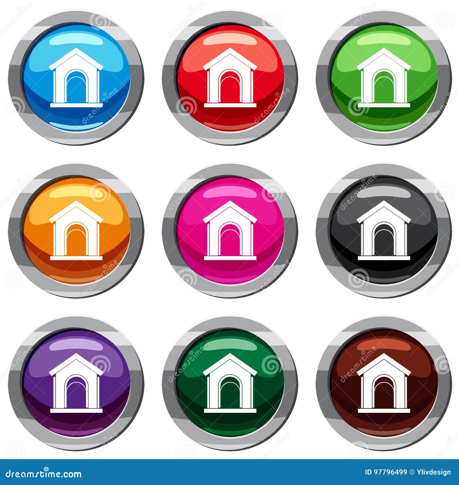 Toy house set 9 collection stock vector. Illustration of childhood ...