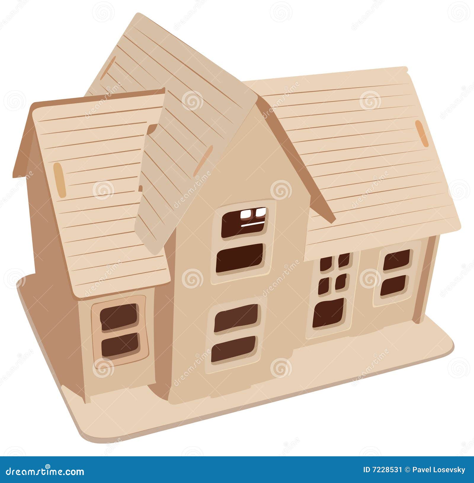 Toy house vector stock vector. Illustration of logic, wood - 7228531