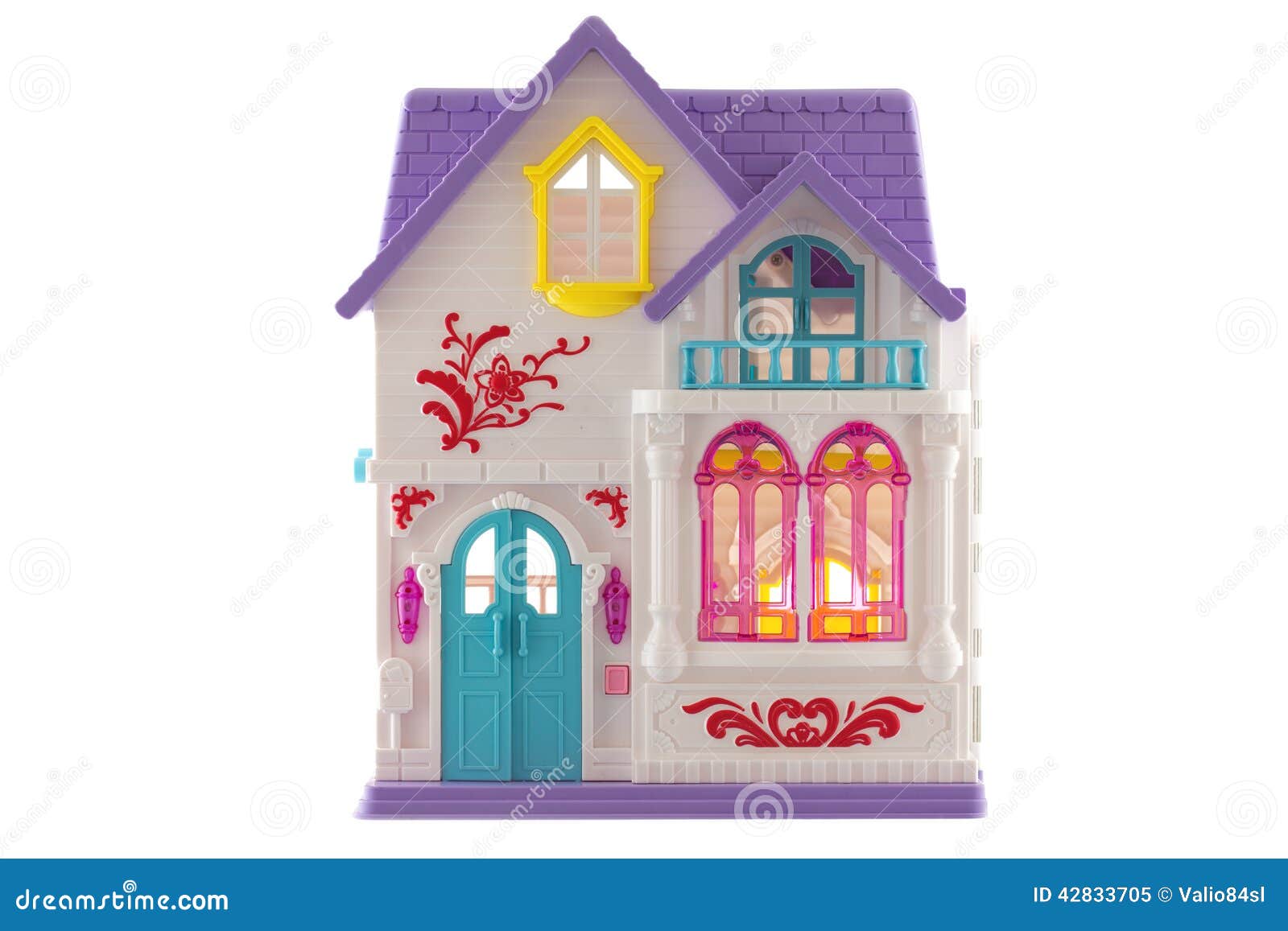 Toy House on White Background Stock Image - Image of concept, isolated ...