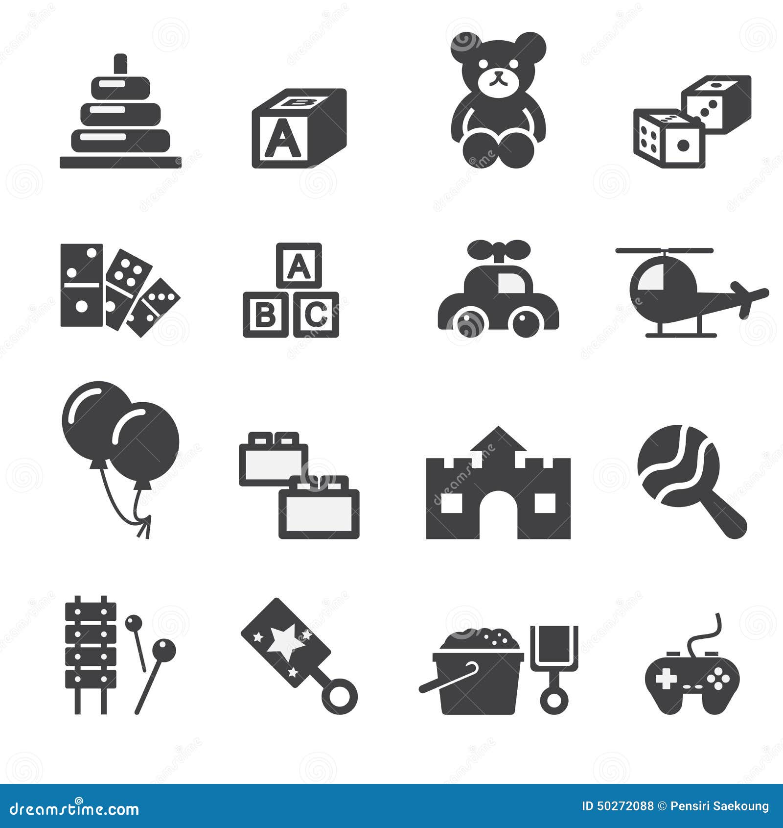 Toy icon stock vector. Illustration of play, prize, education - 50272088