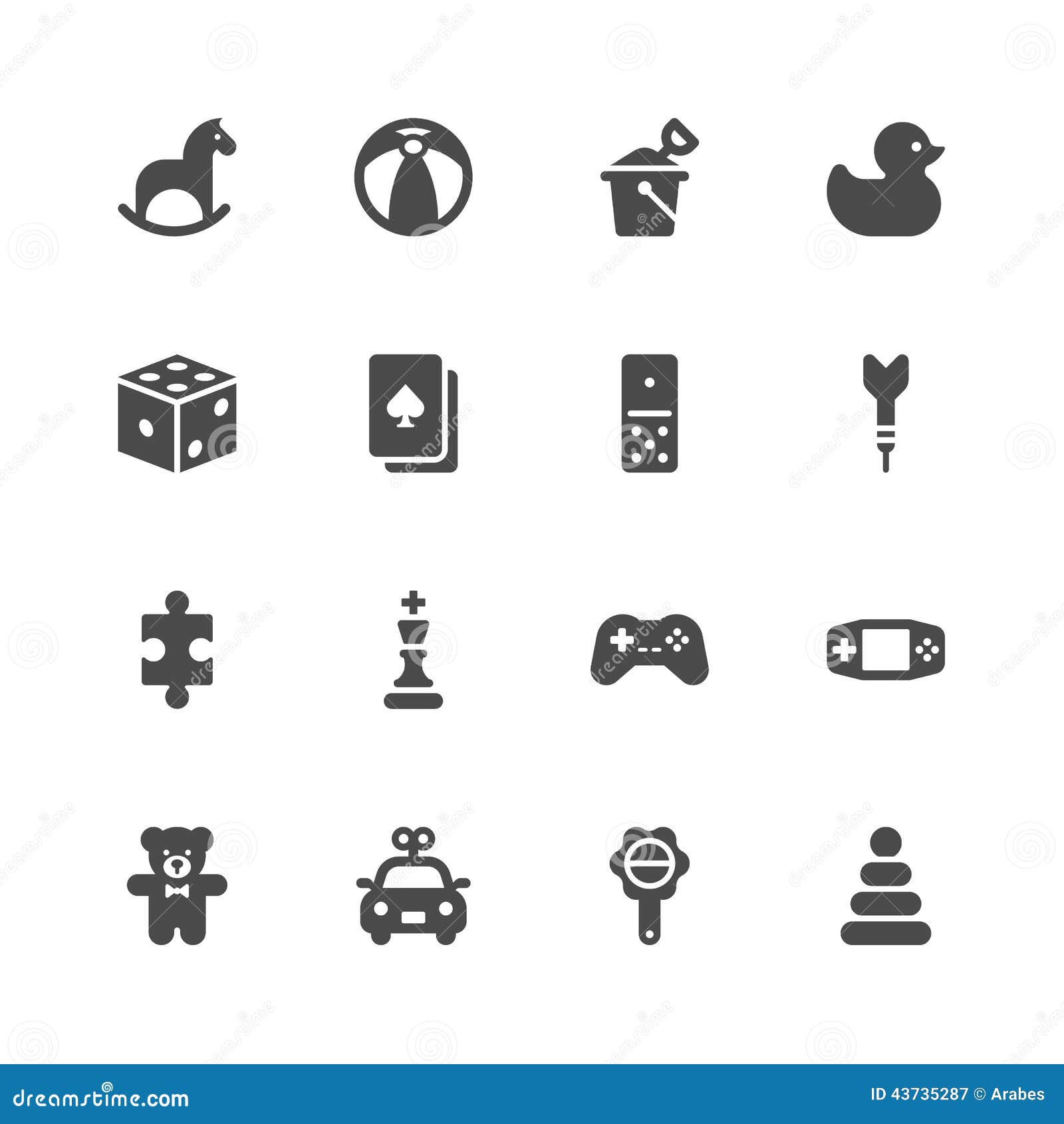 Toy Icons ilustração do vetor. Ilustração de controlador - 43735287