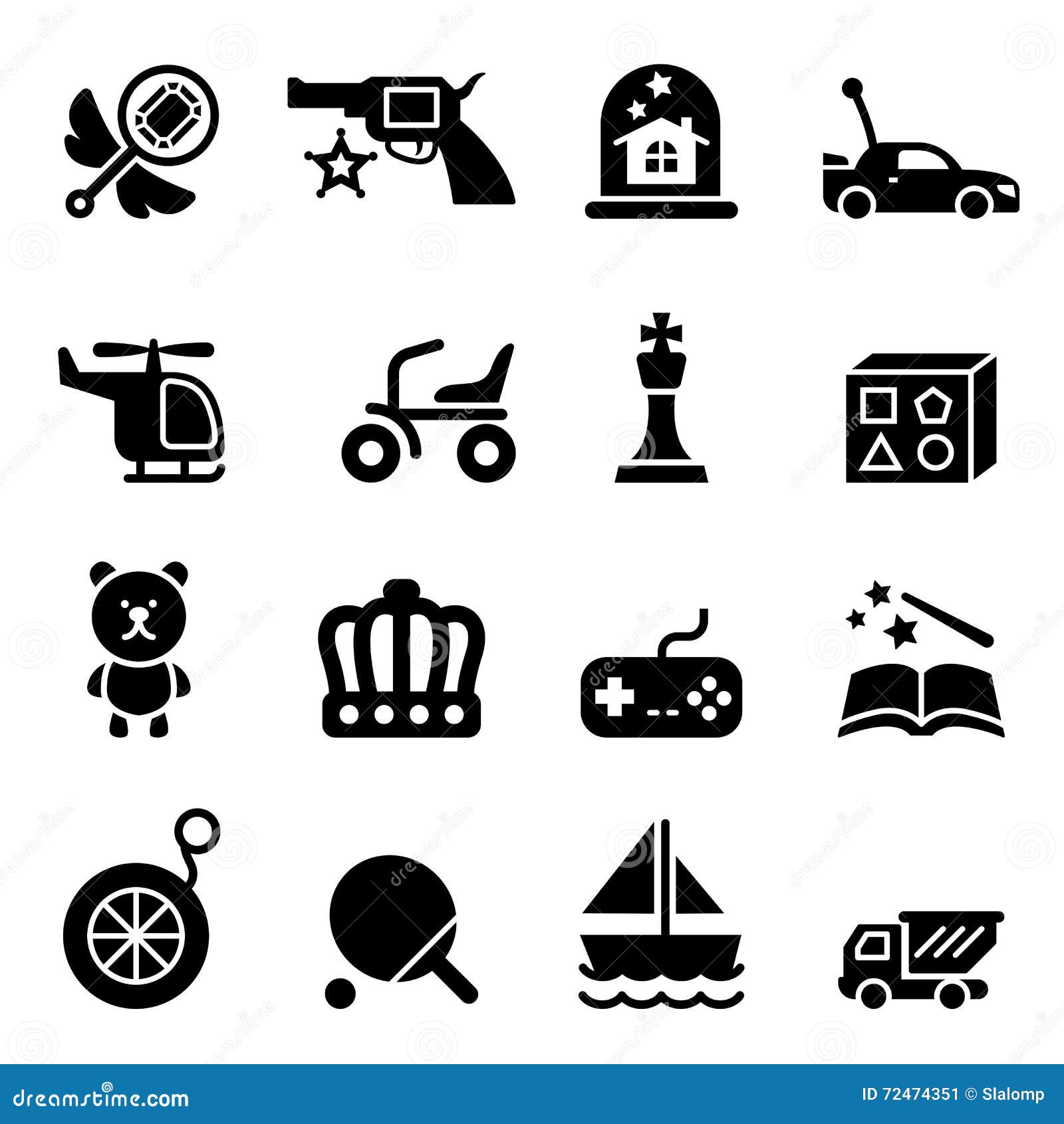 Toy icons stock illustration. Illustration of present - 72474351