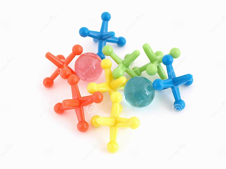 Toy Jacks stock photo. Image of toys, yellow, blue, childhood - 6361494
