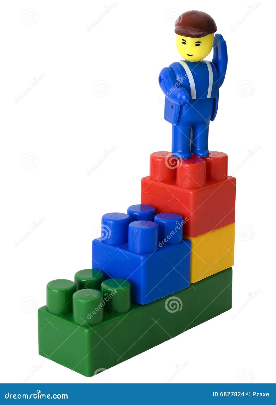 The toy little man stock photo. Image of ladder, blue - 6827824