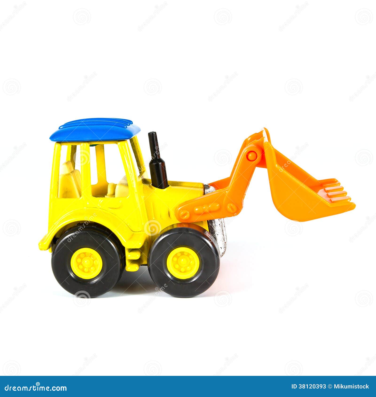 A toy loader excavator stock image. Image of activity - 38120393