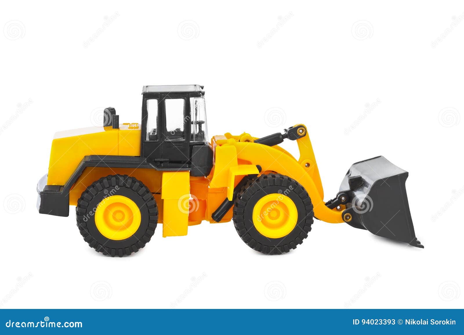 Toy loader stock image. Image of bulldozer, orange, loader - 94023393