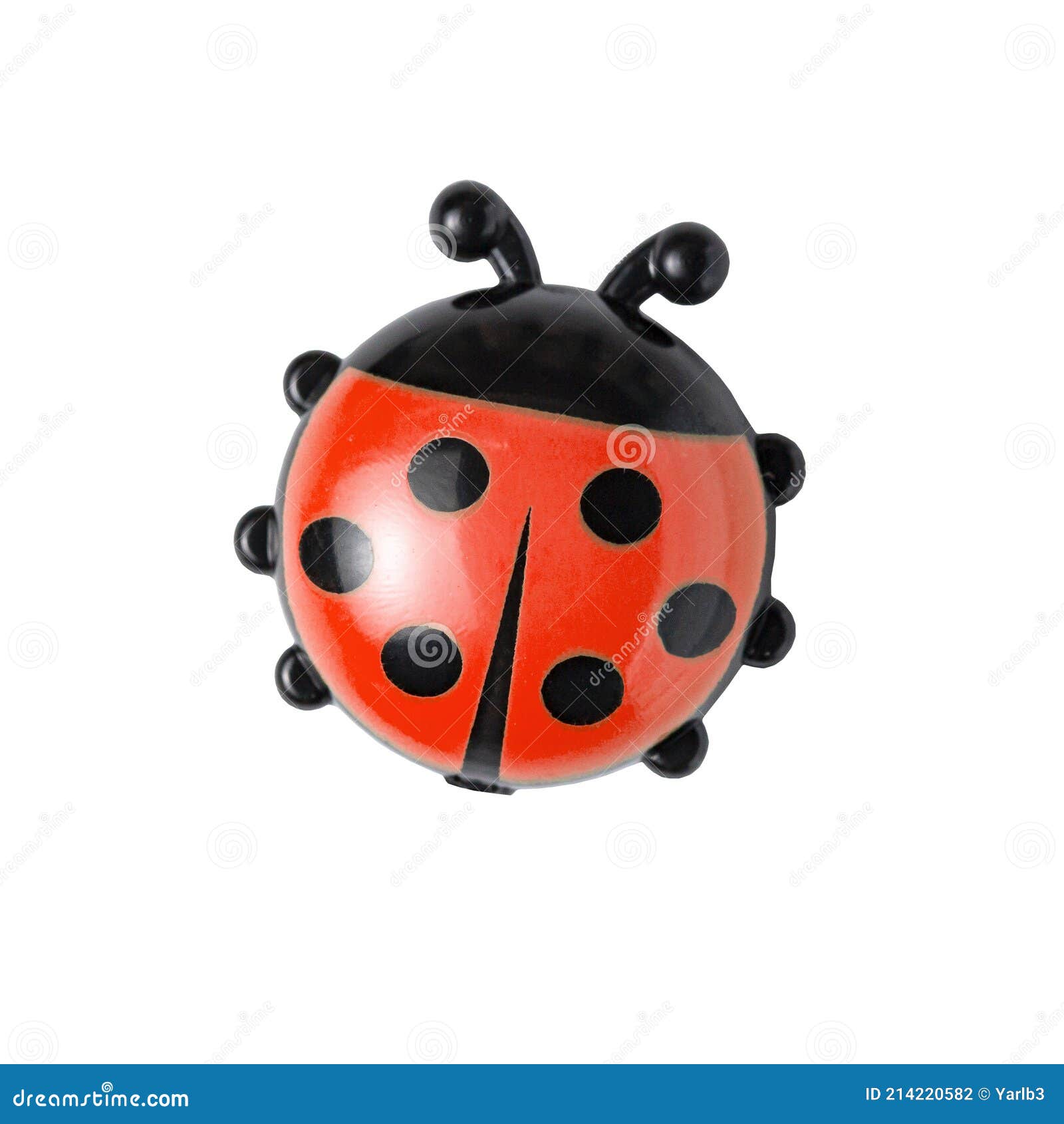 Toy Magnet Ladybug, Top View, Red Drawing Stock Photo - Image of funny ...