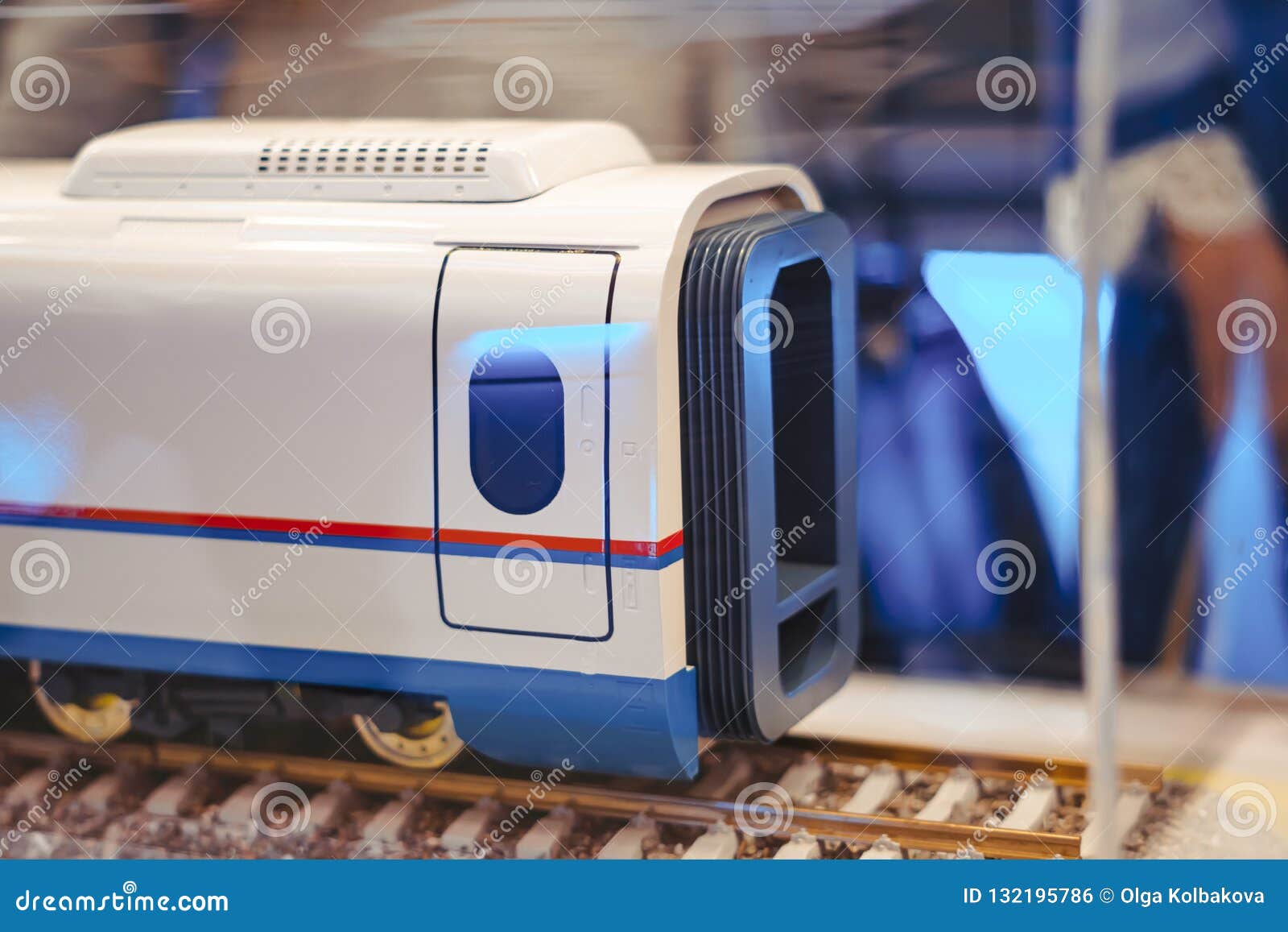 A Toy Model of a Modern Electric Train Stock Photo - Image of house ...