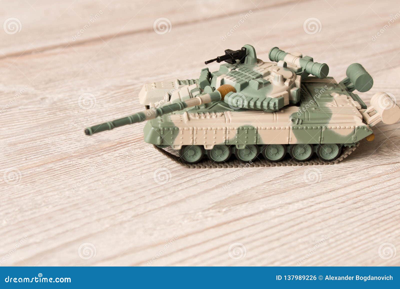 Toy Model of the Soviet Tank on a Wooden Table Stock Photo - Image of ...