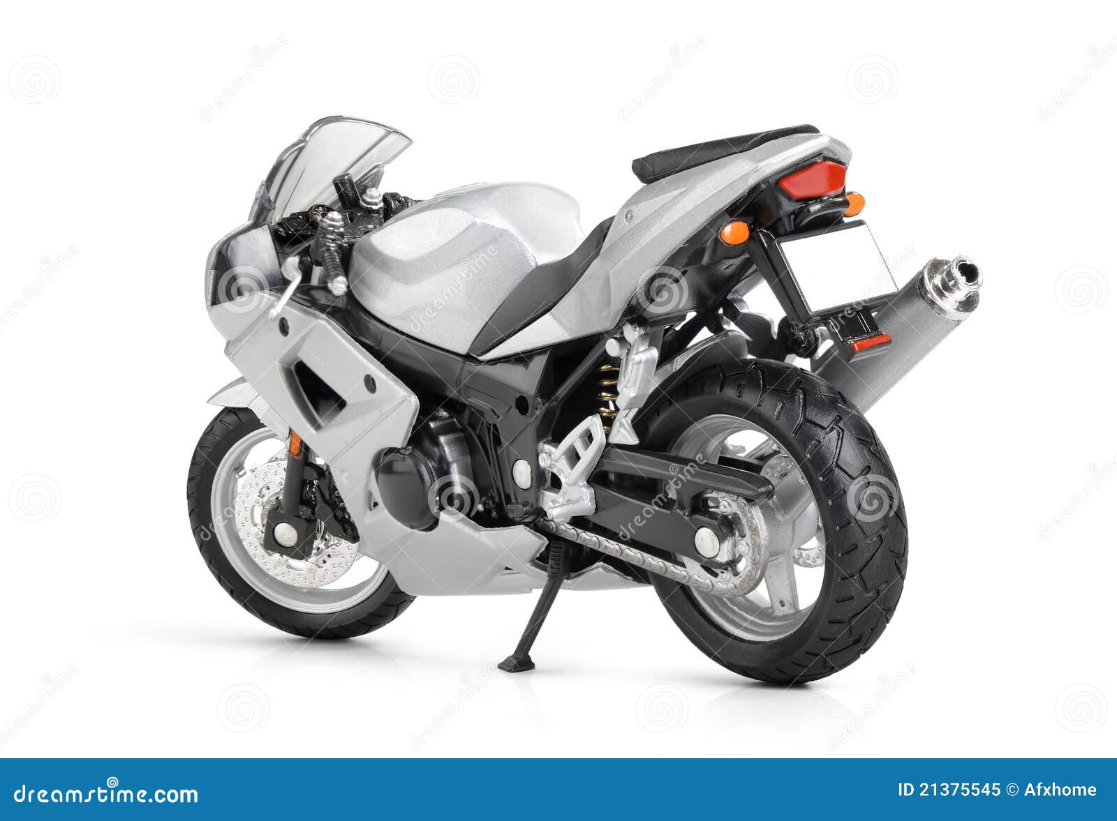 Toy Motorcycle on White Background Stock Image - Image of motorbike ...