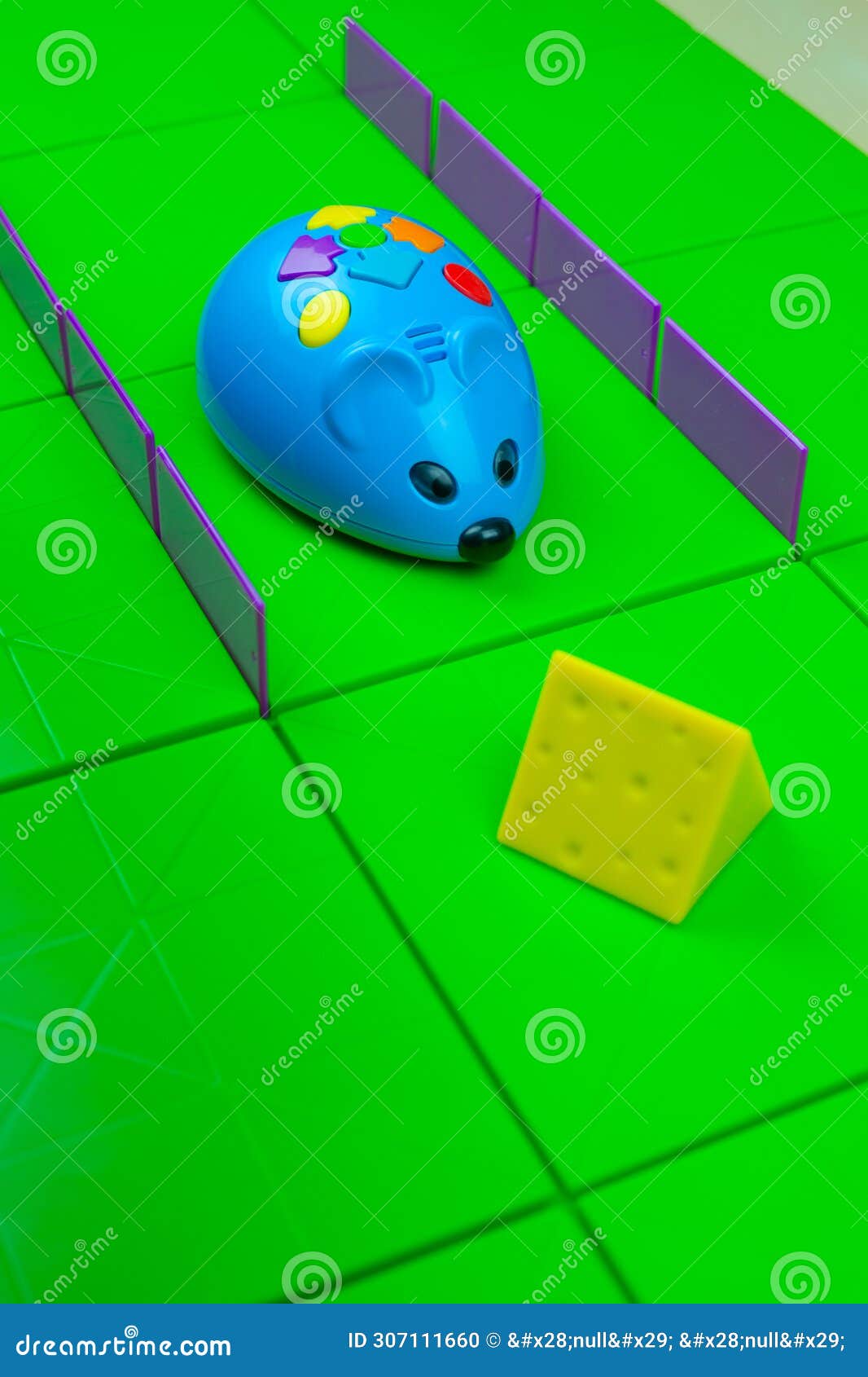 Toy mouse runs for cheese stock photo. Image of modern - 307111660
