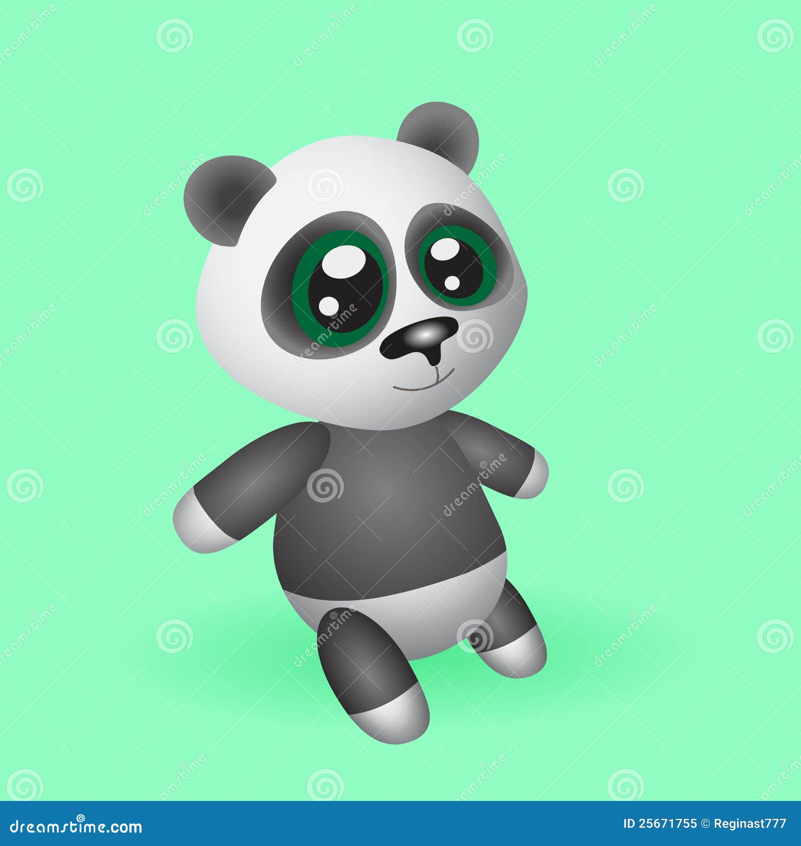Toy panda stock illustration. Illustration of image, childhood - 25671755