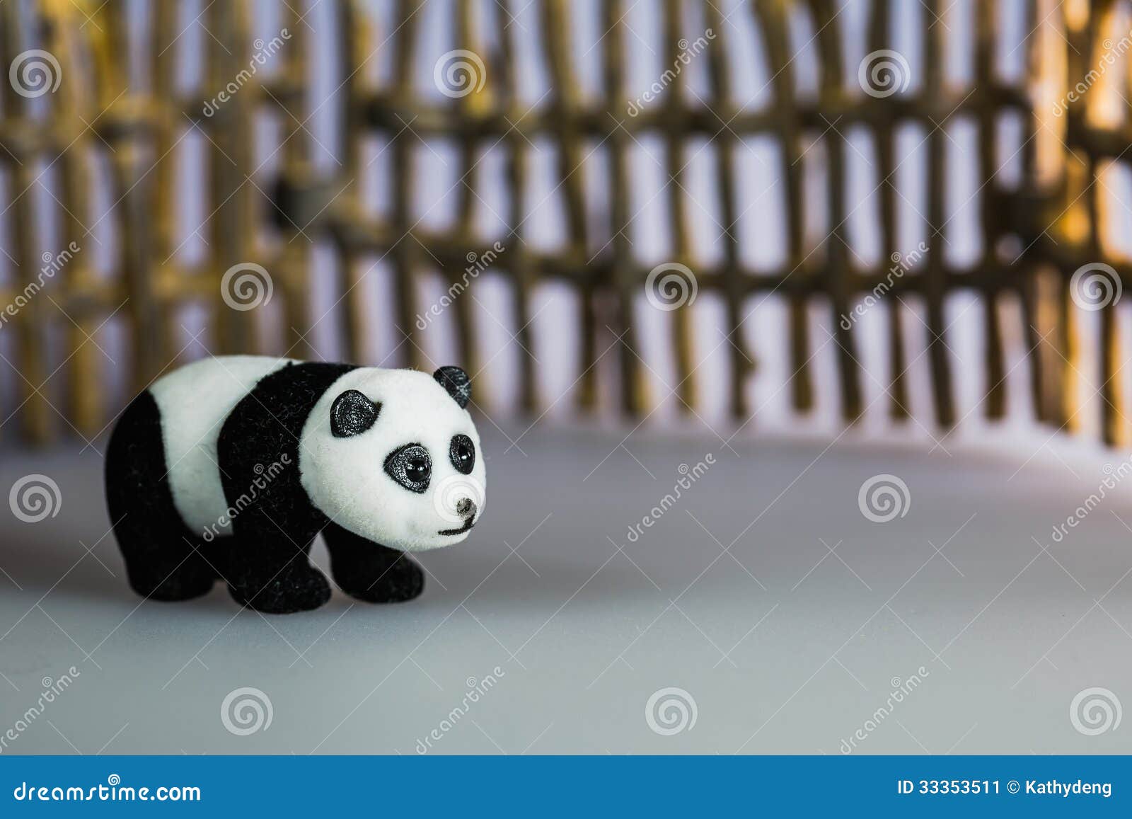 Toy Panda in Front of Fence Stock Image - Image of lovely, little: 33353511