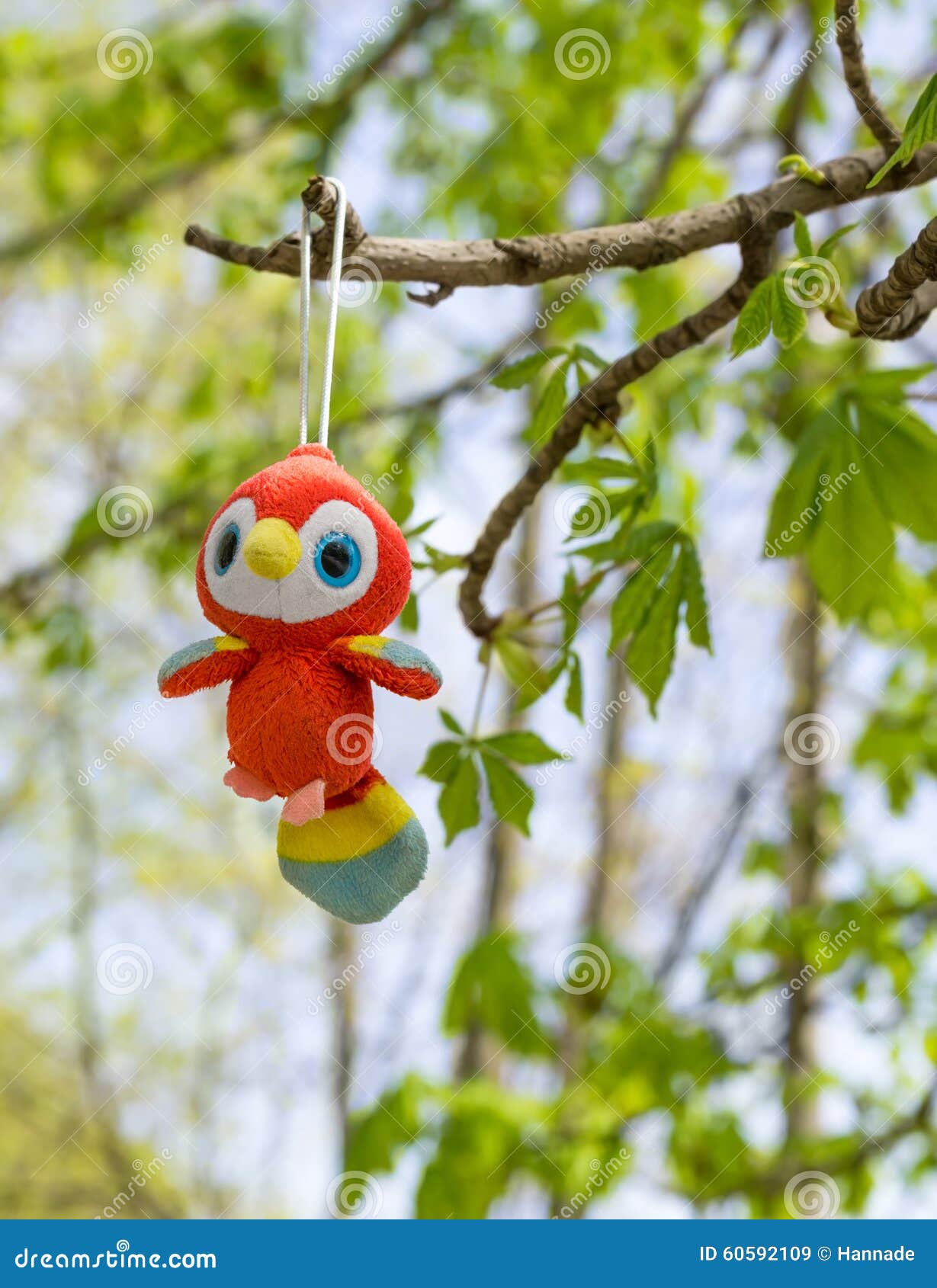 Toy parrot stock image. Image of comical, tree, plush - 60592109