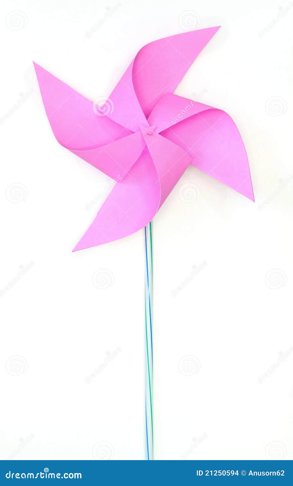Toy Pinwheel on White Background Stock Photo - Image of happy ...