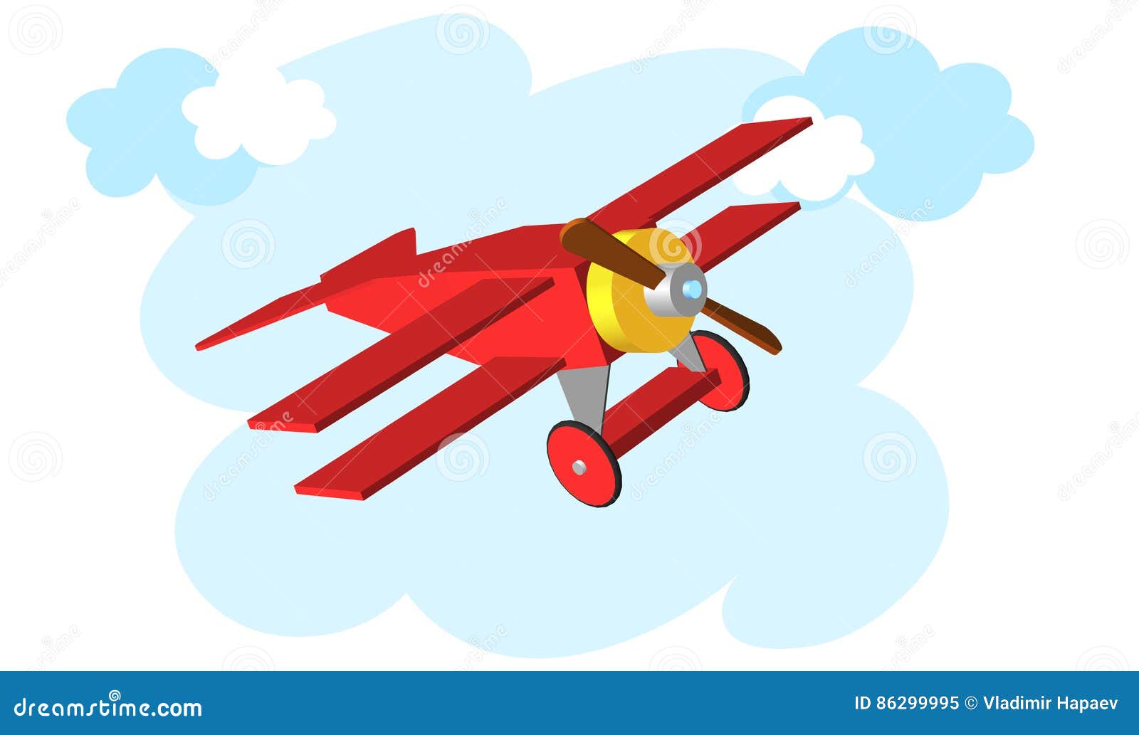 Toy Plane. Airplane Vector Illustration. Stock Vector - Illustration of ...