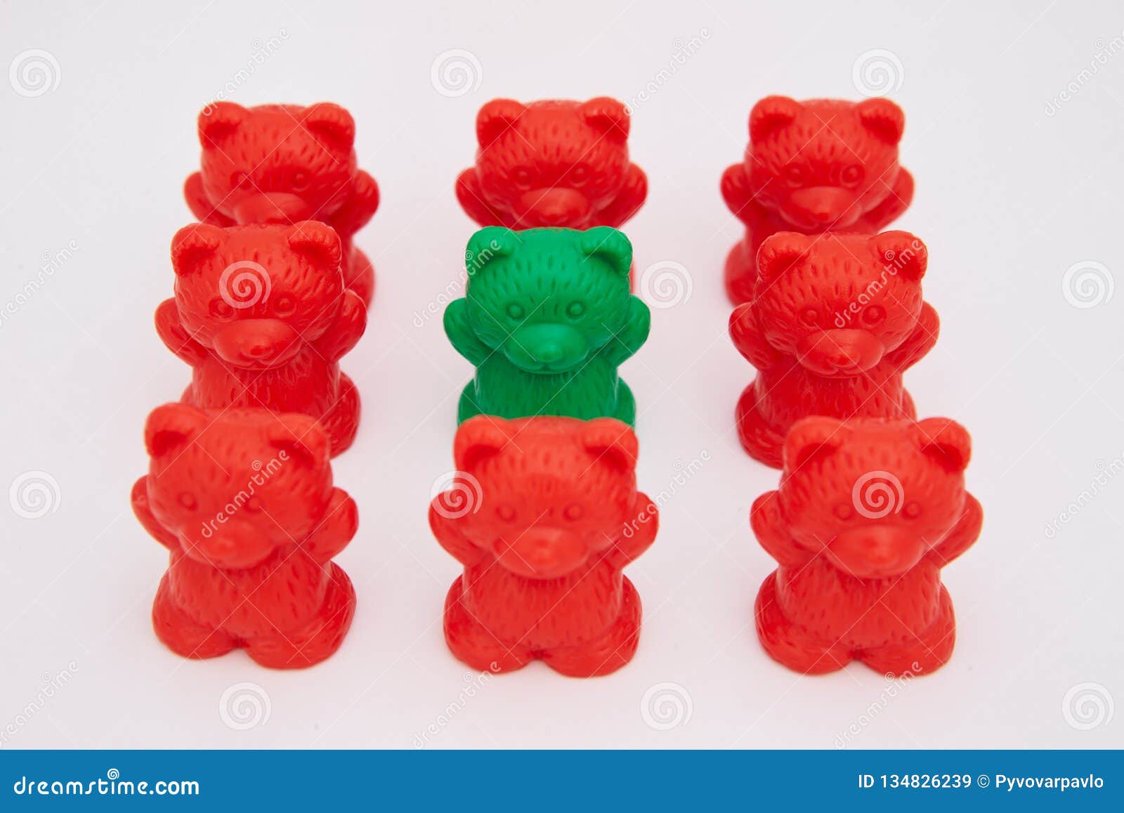 Toy plastic bears stock image. Image of background, white - 134826239