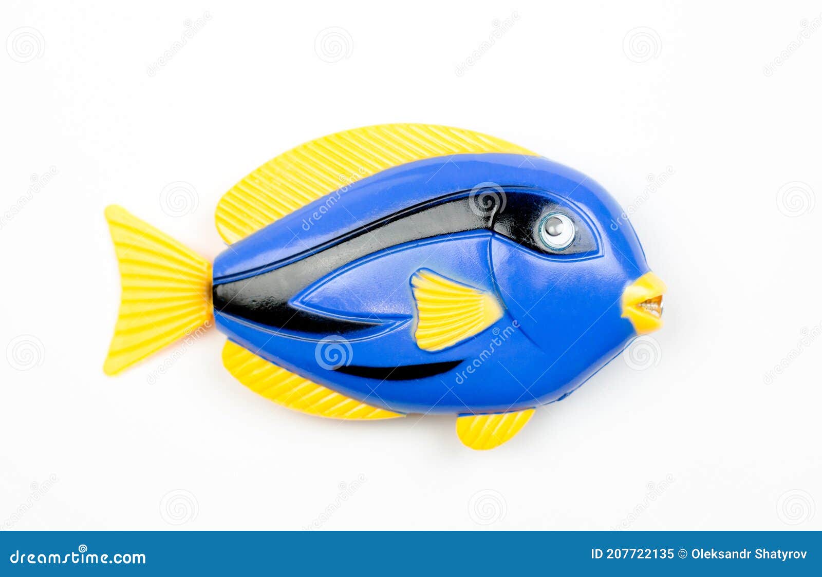 Toy plastic blue fish stock image. Image of funny, colorful - 207722135