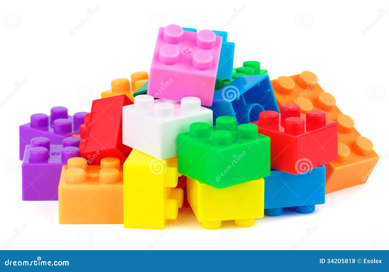 Toy Plastic Colorful Blocks Stock Photo - Image of plastic, activity ...