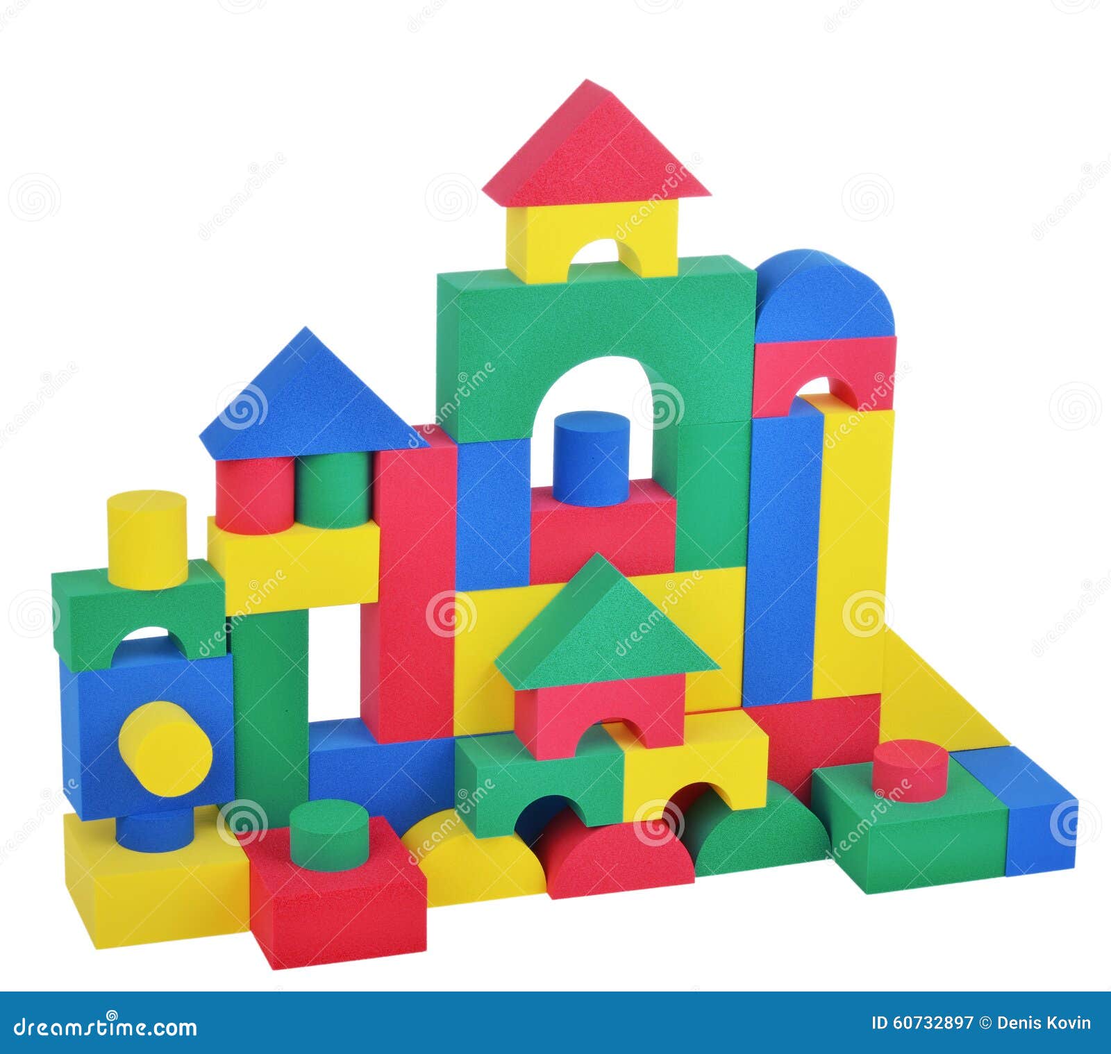 Toy Plastic Cubes Big Tower Stock Image - Image of learn, baby: 60732897
