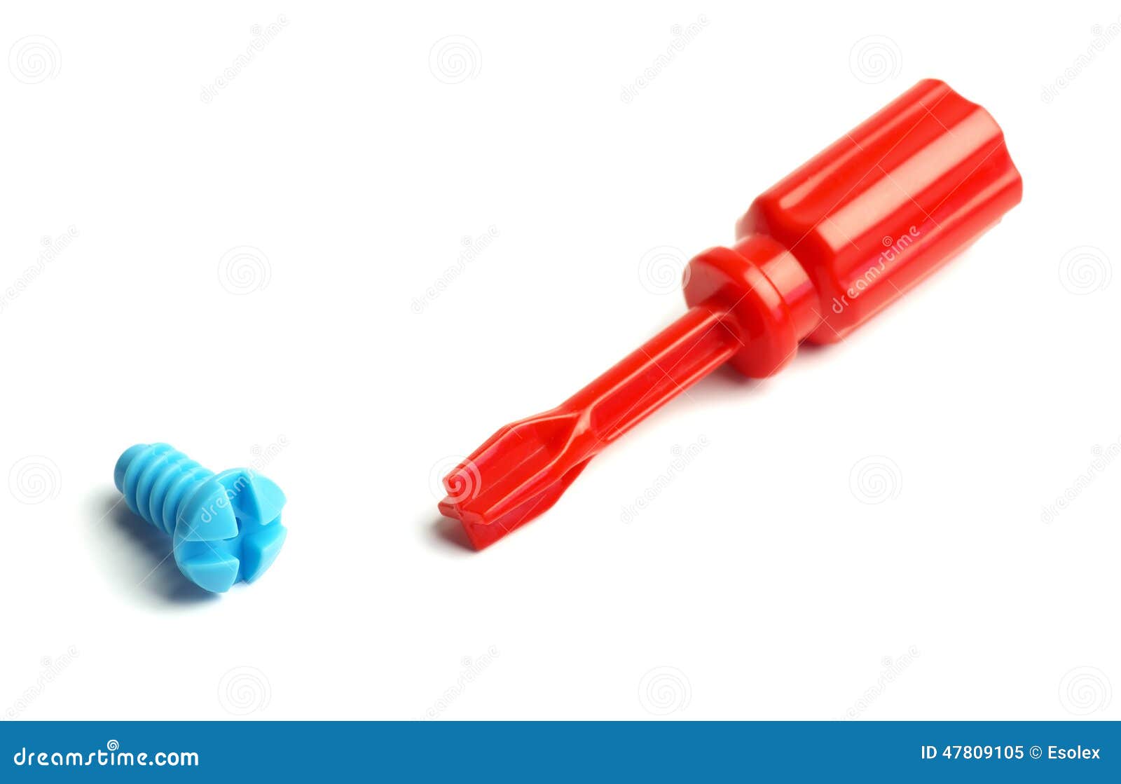Toy Plastic Screwdriver Screw Stock Images - 176 Photos