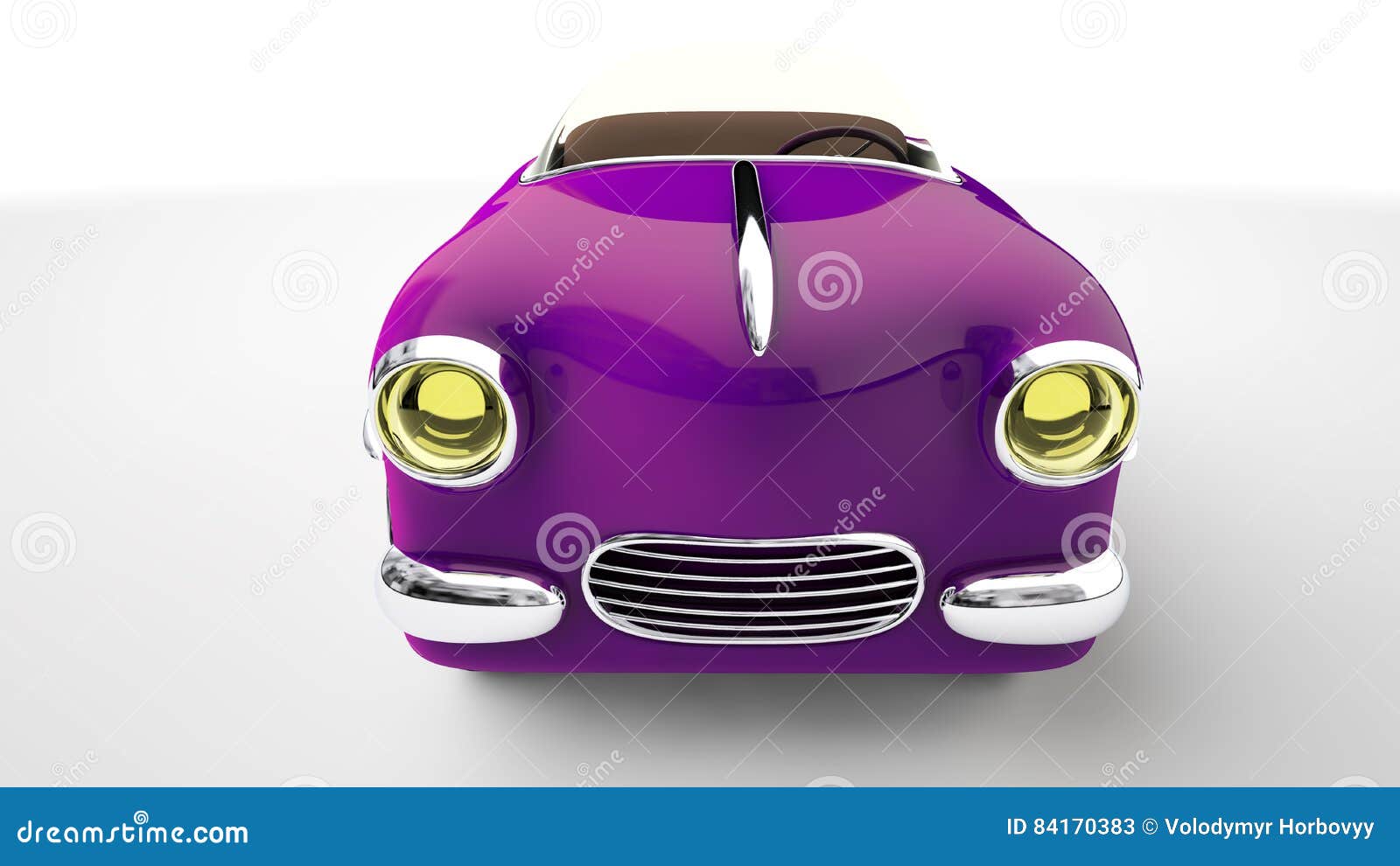 Toy purple car. 3D render stock illustration. Illustration of auto ...