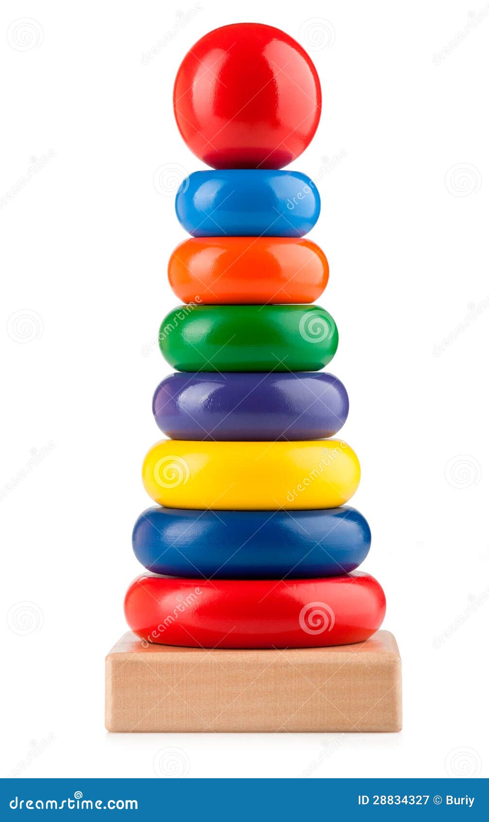 Toy pyramid stock image. Image of preschooler, build - 28834327