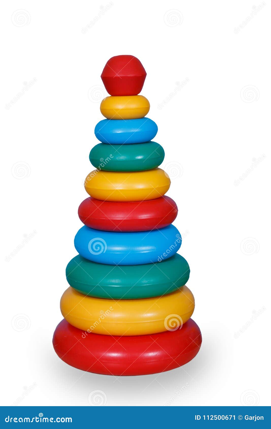 Toy Pyramid of Colored Plastic Stock Image - Image of group, pyramid ...