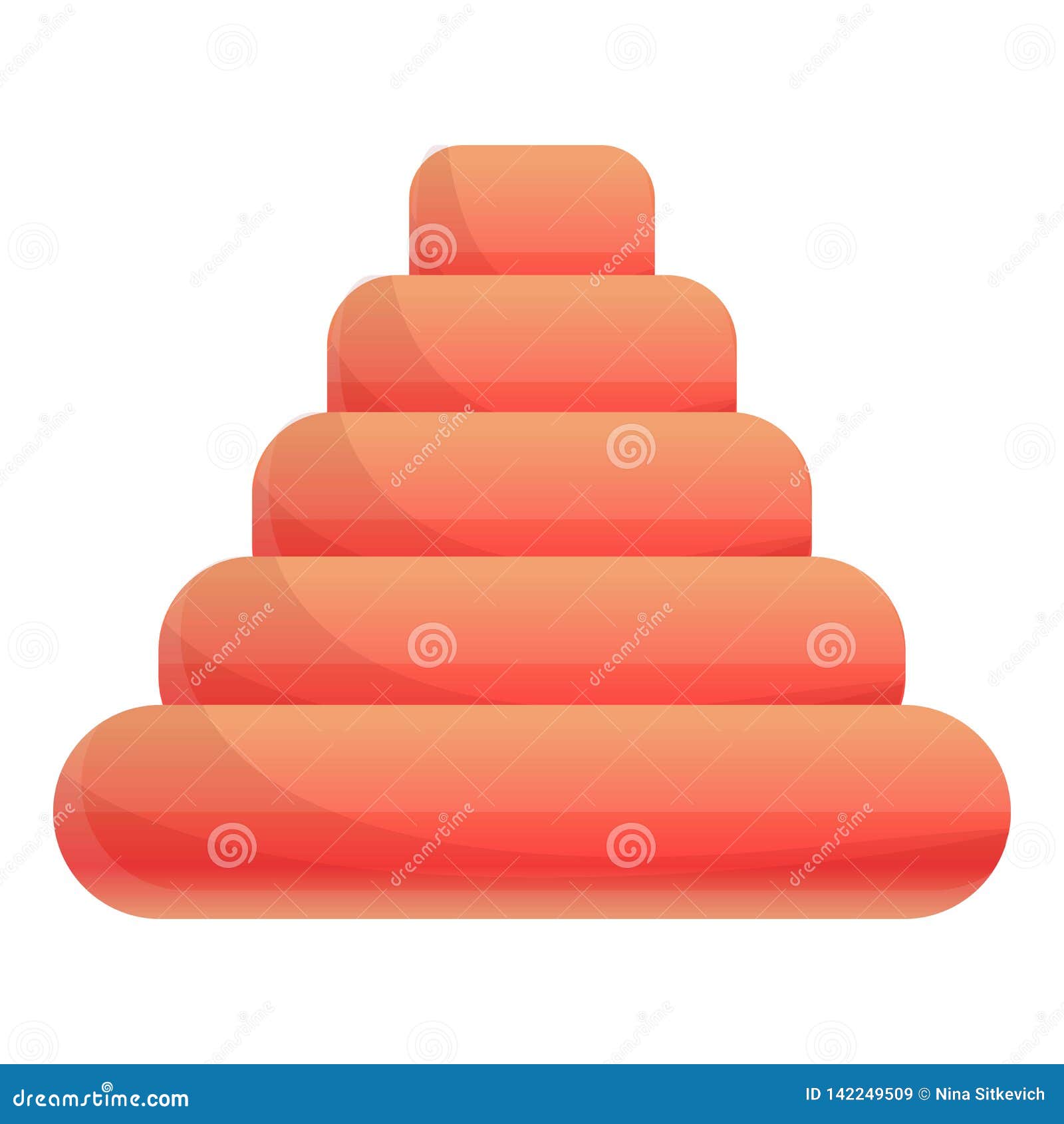 Toy Pyramid Icon, Cartoon Style Stock Vector - Illustration of cartoon ...
