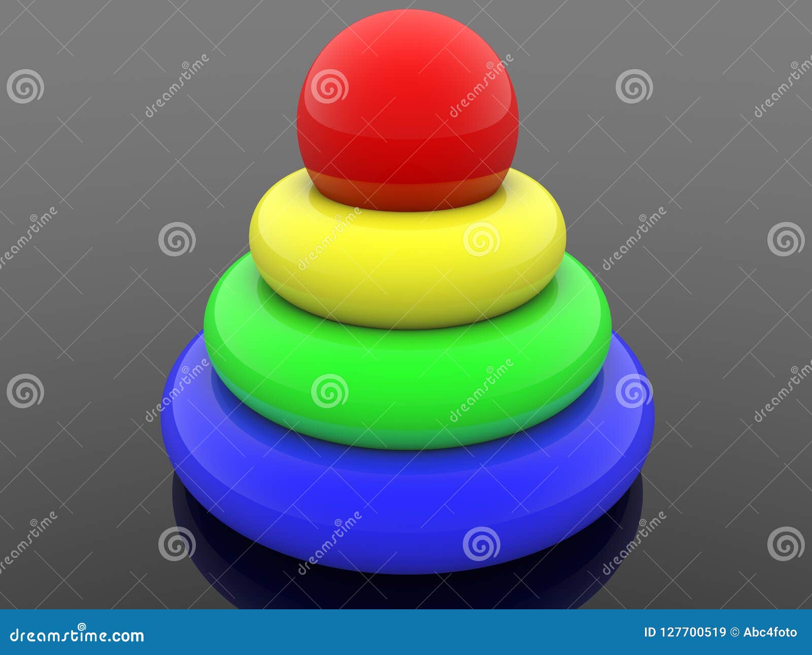 3D Pyramid With Various Geometric Patterns And Colors, De Stijl Style ...