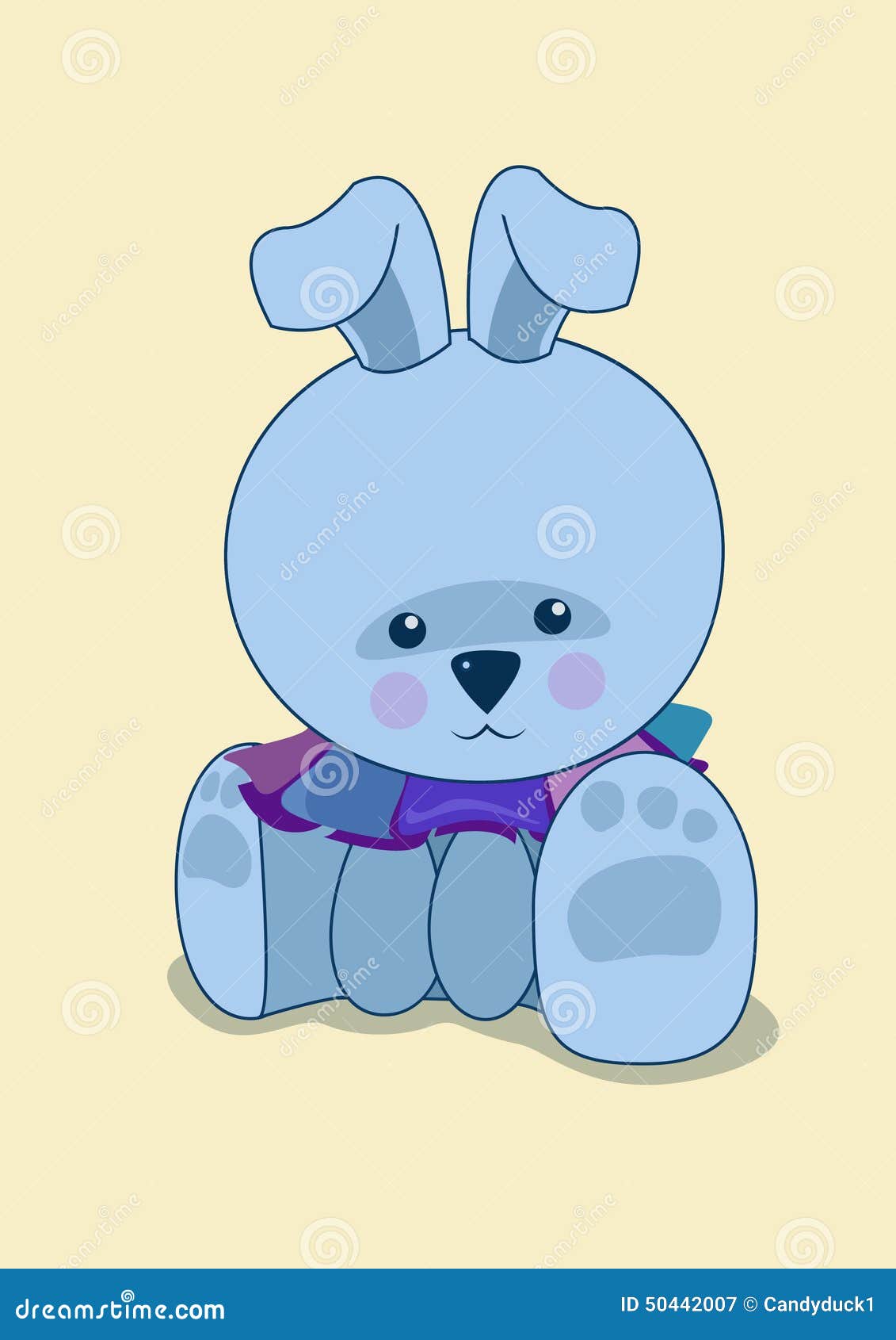 Toy rabbit stock vector. Illustration of colorful, fluffy - 50442007