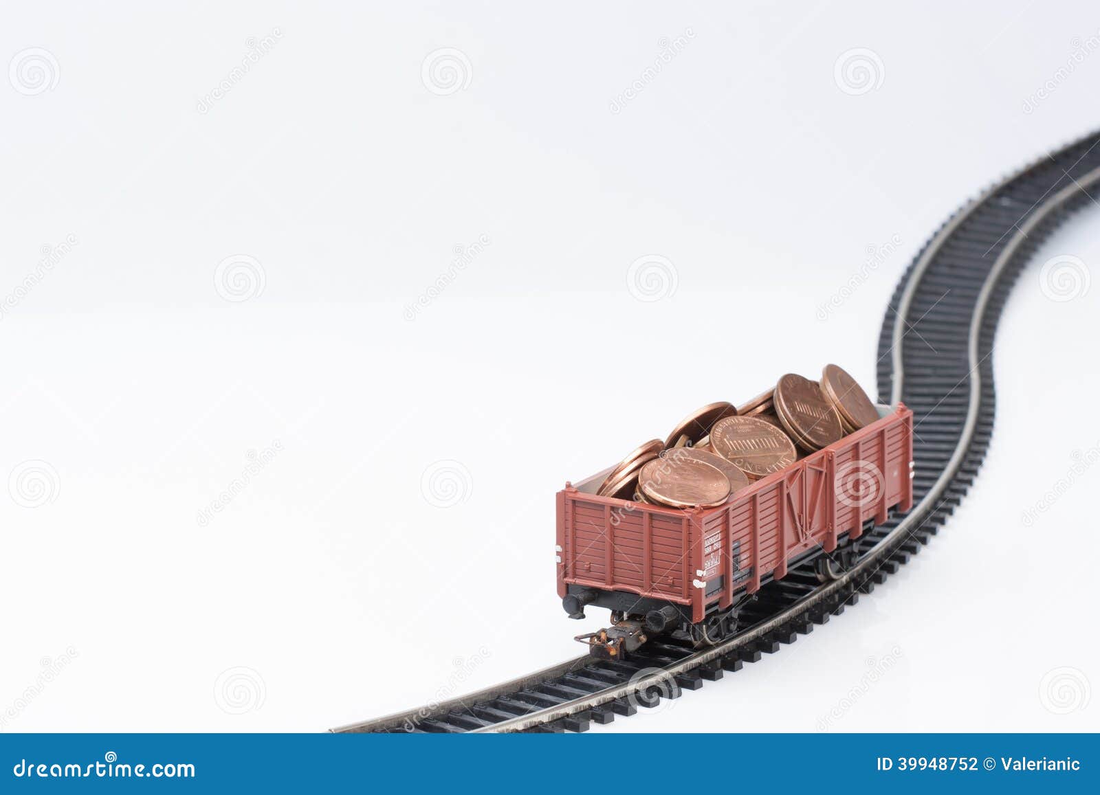 Toy rail car with coins stock photo. Image of money, train - 39948752